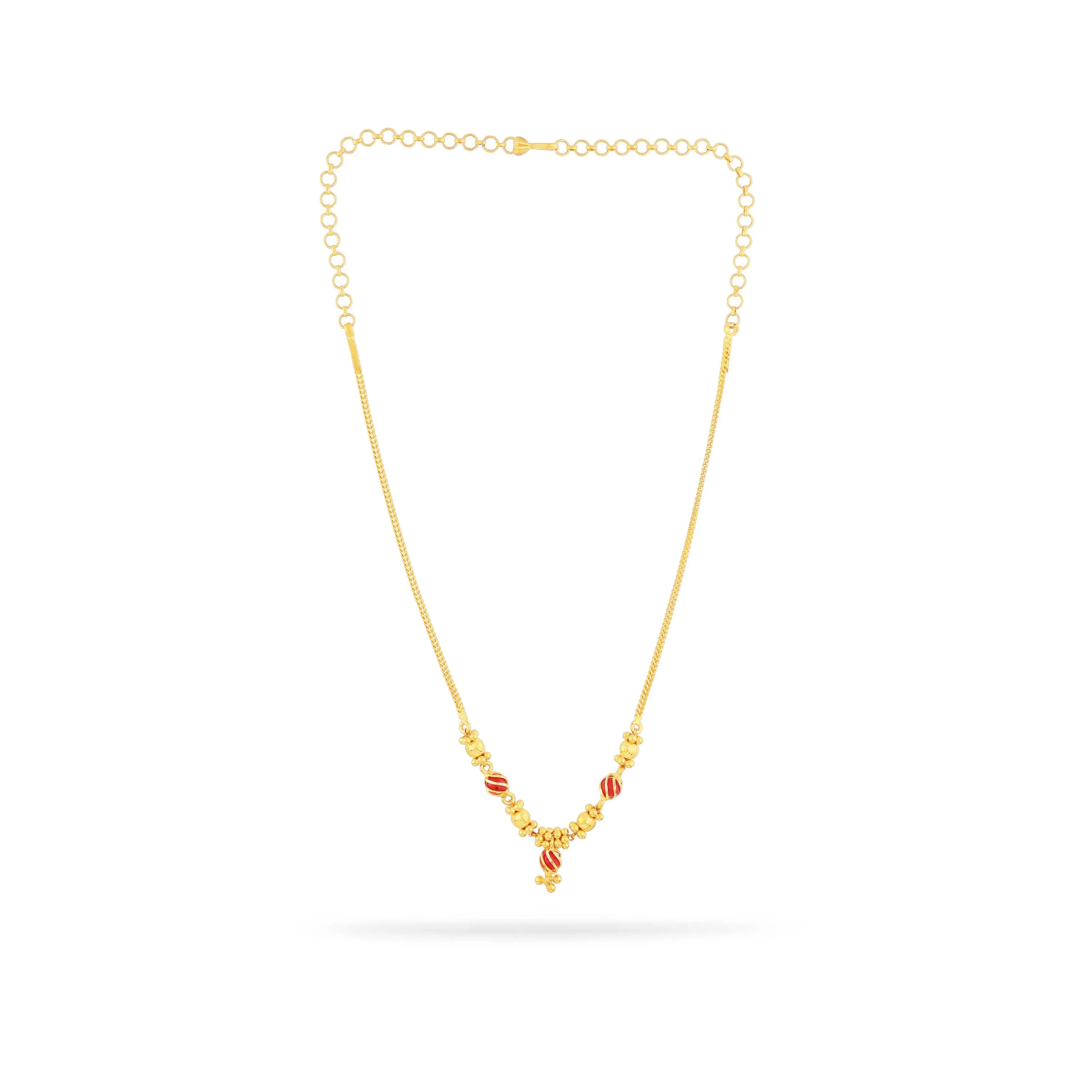 Classic Finely Detailed And Crafted 22KT Gold Necklace