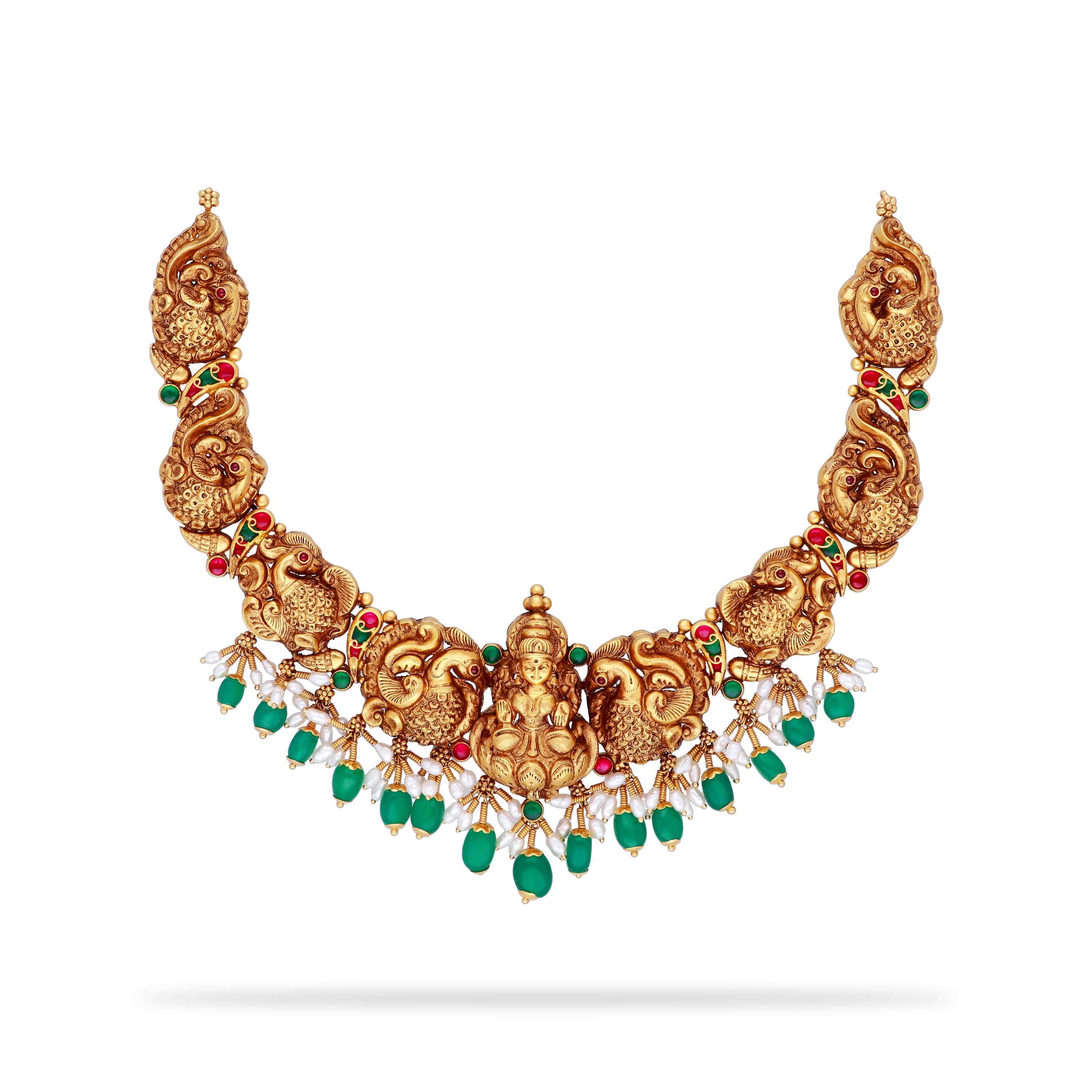 Charmingly Detailed And Nakasha Worked 22KT Gold Necklace