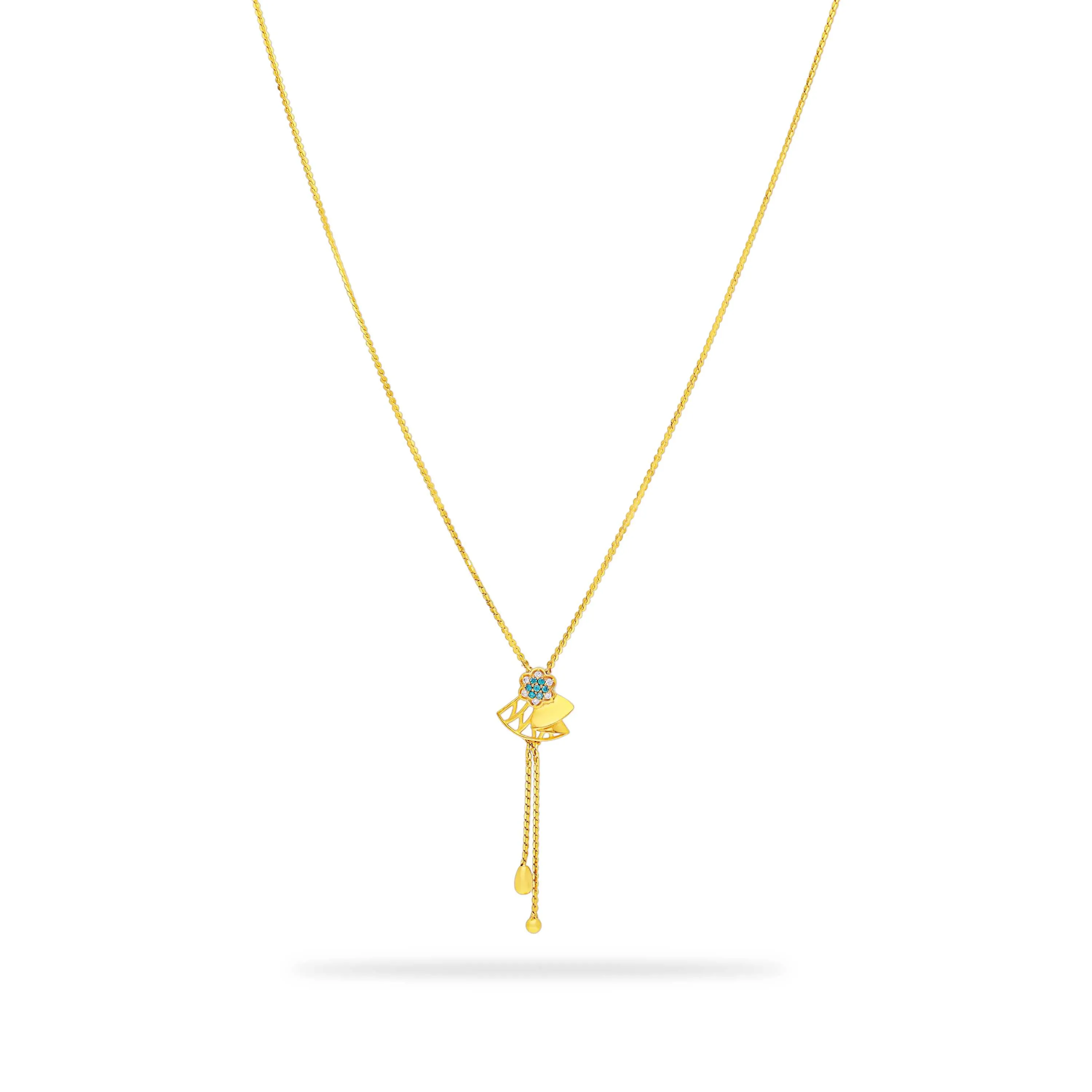 Premium Gorgeously Detailed And Studded 22KT Gold Necklace
