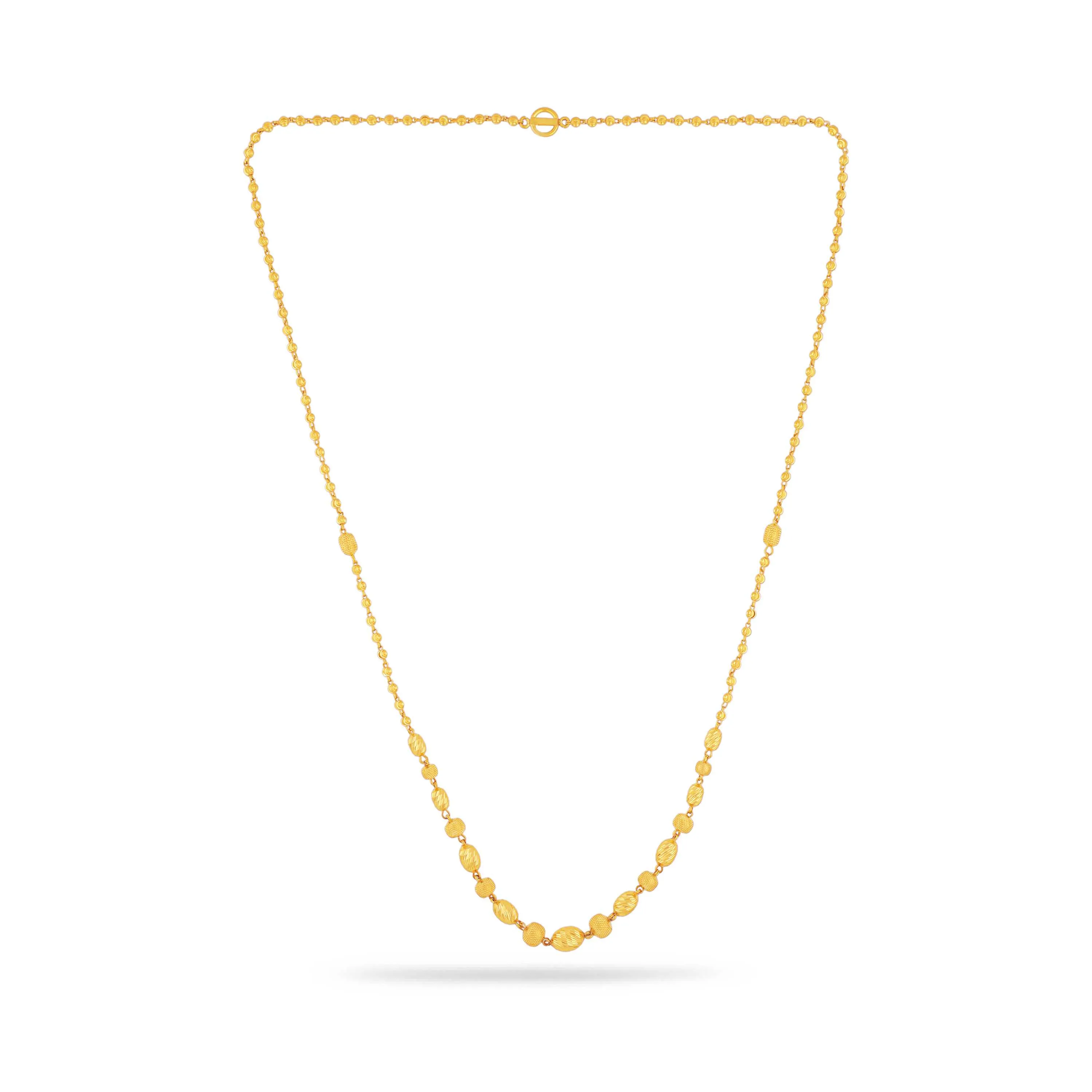 Traditionally Crafted And Detailed 22KT Gold Fancy Chain For Women