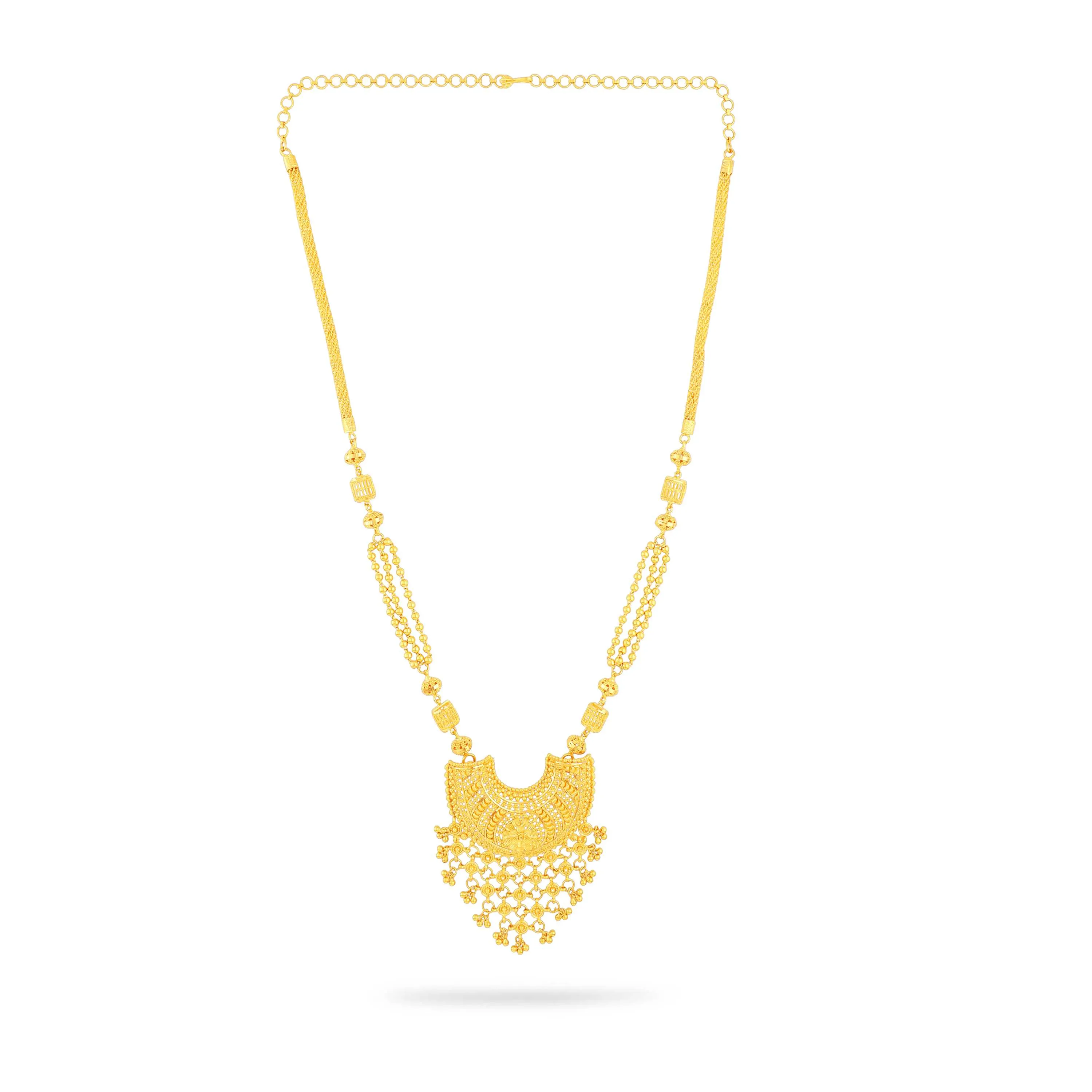 Traditionally Crafted And Detailed 22KT Gold Haaram