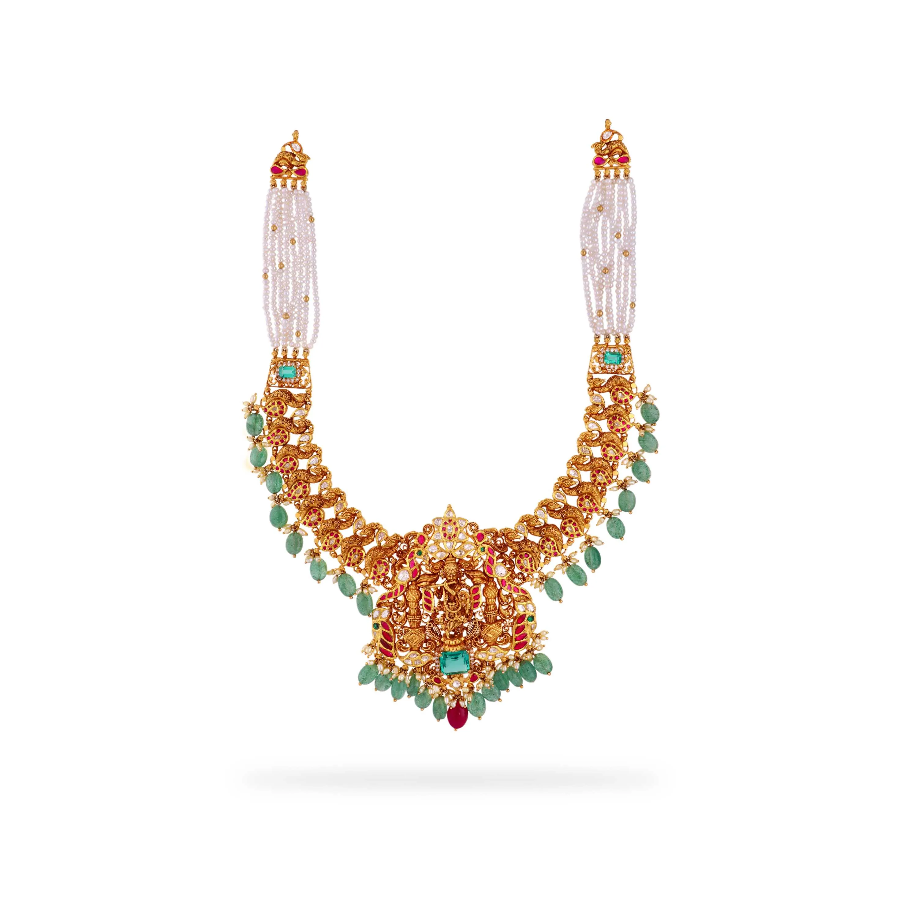 Divinely Detailed And Antique Finished 22KT Gold Sri Krishna Fancy Chain