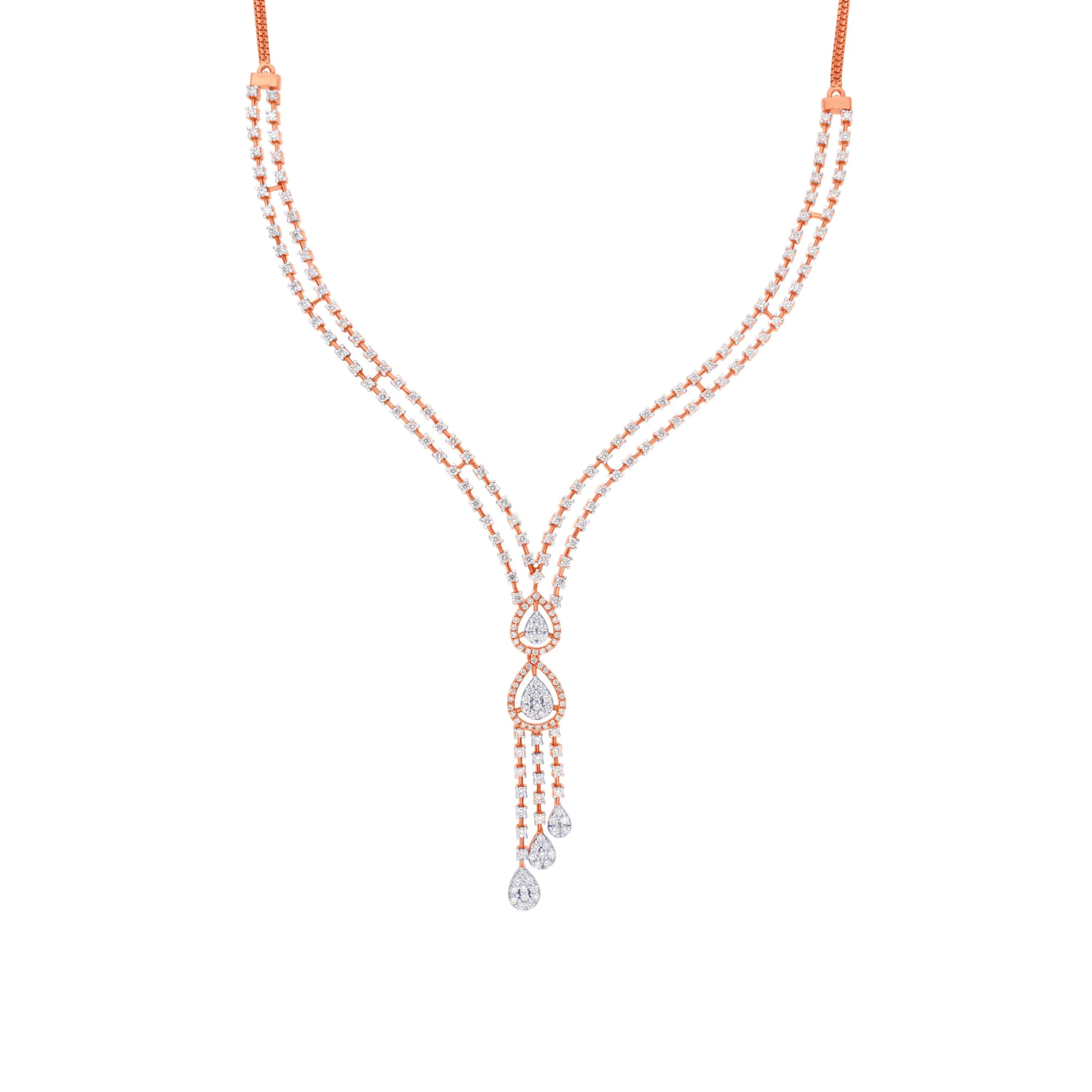 Glamorous Party Wear 18KT Diamond Necklace
