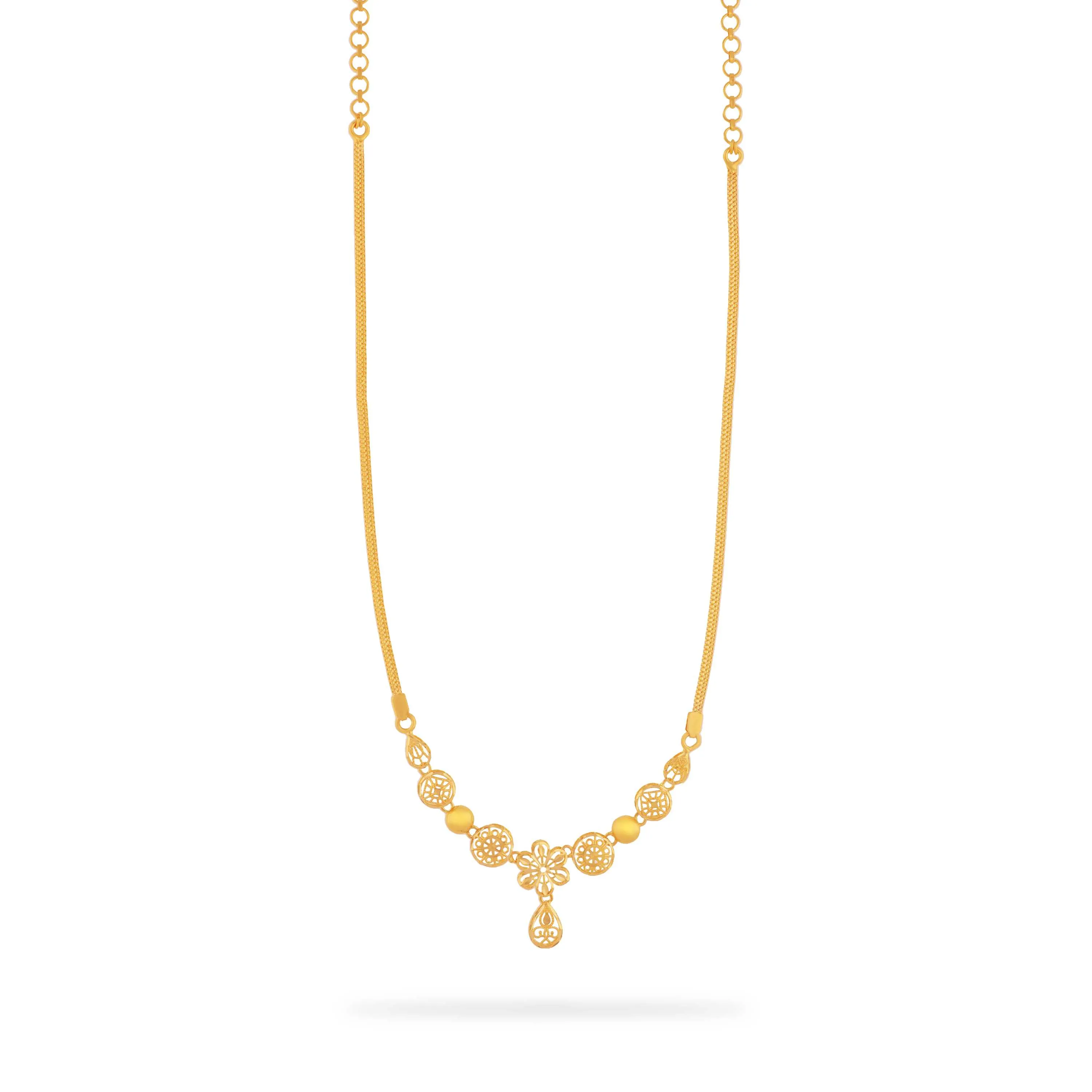 One Of Its Kind Turkey Pattern 22KT Gold Necklace For Women