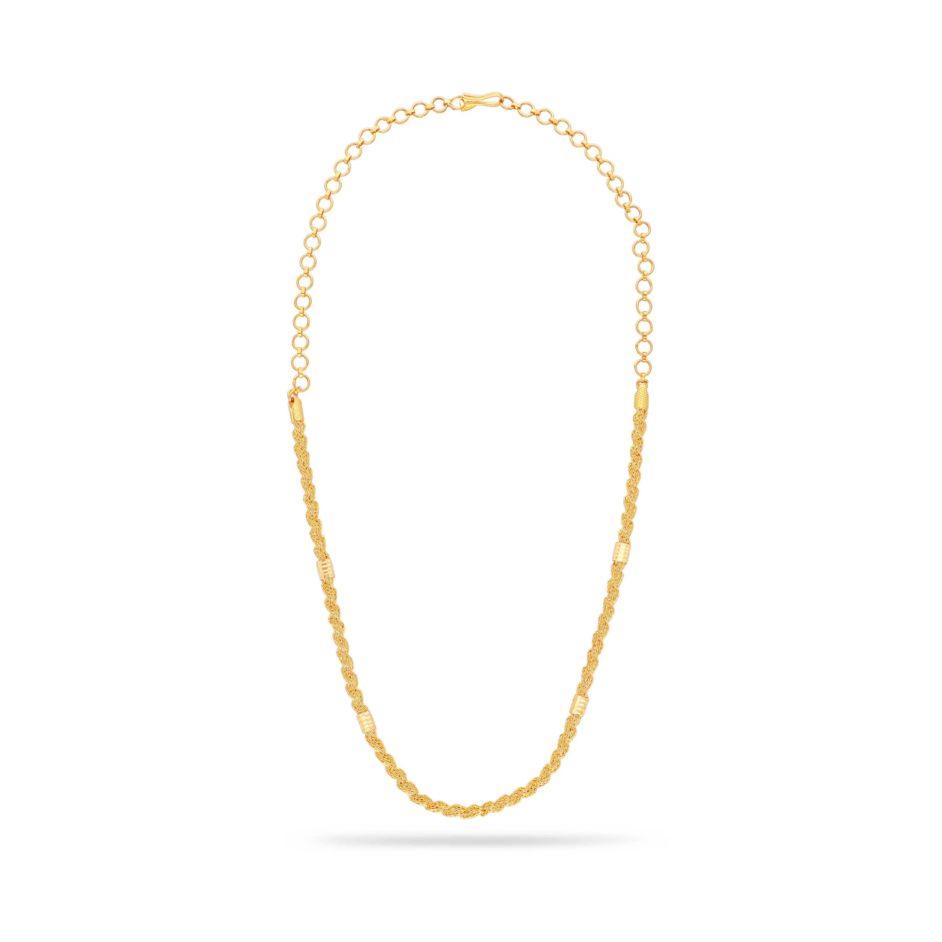 Premium Gorgeously Detailed And Studded 22KT Gold Necklace