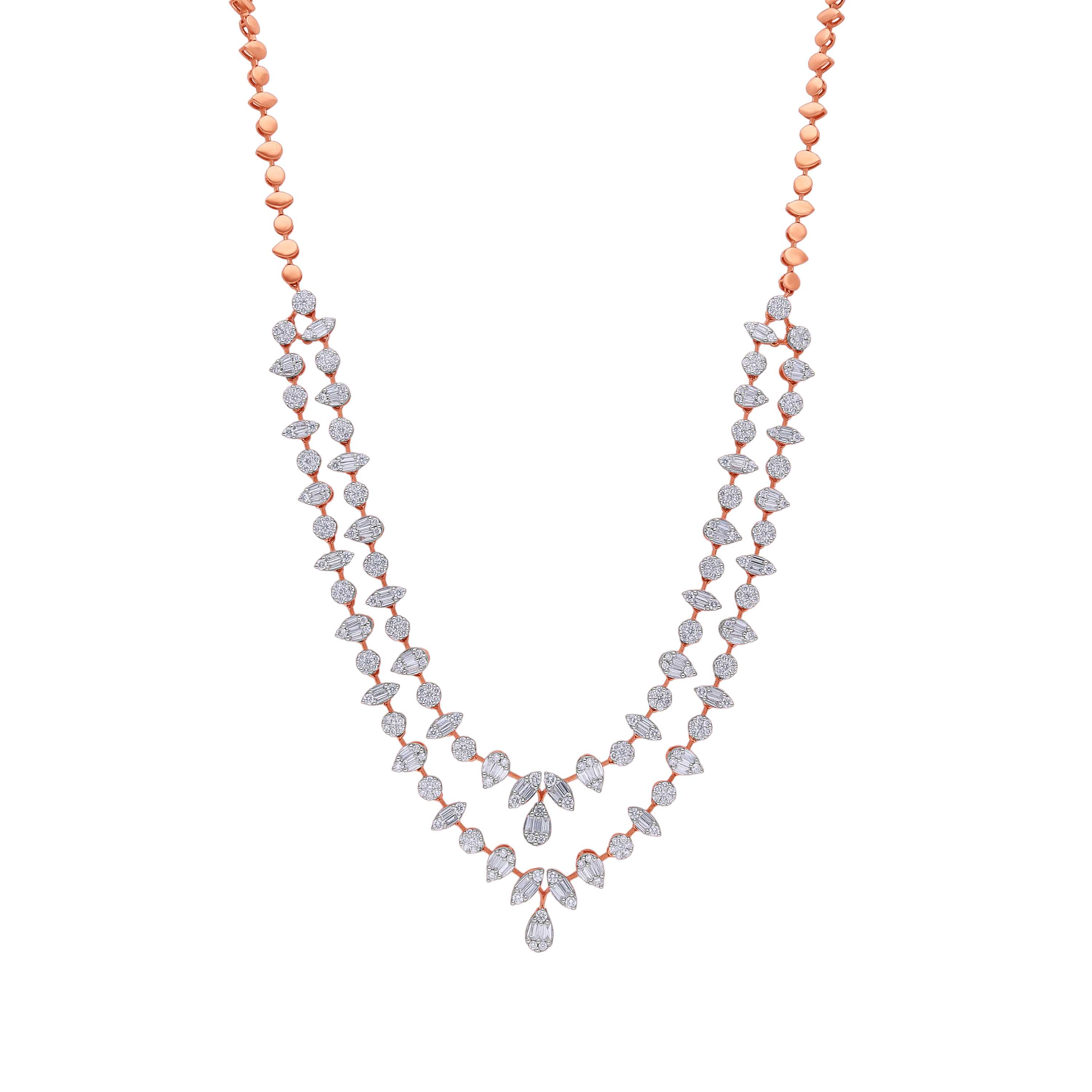 Charming Intricately Detailed 18KT Diamond Necklace