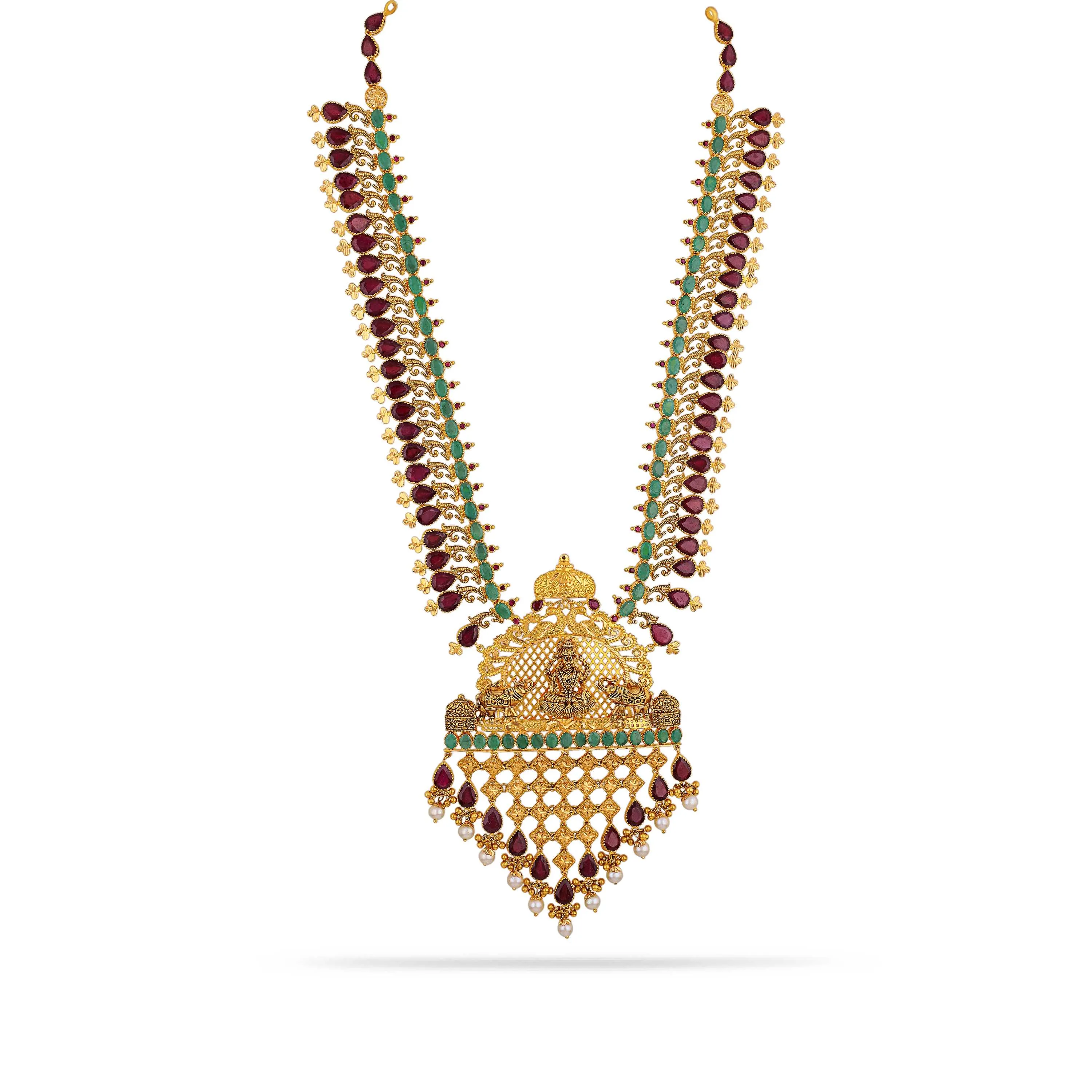 Traditionally Crafted And Studded 22KT Gold Haara