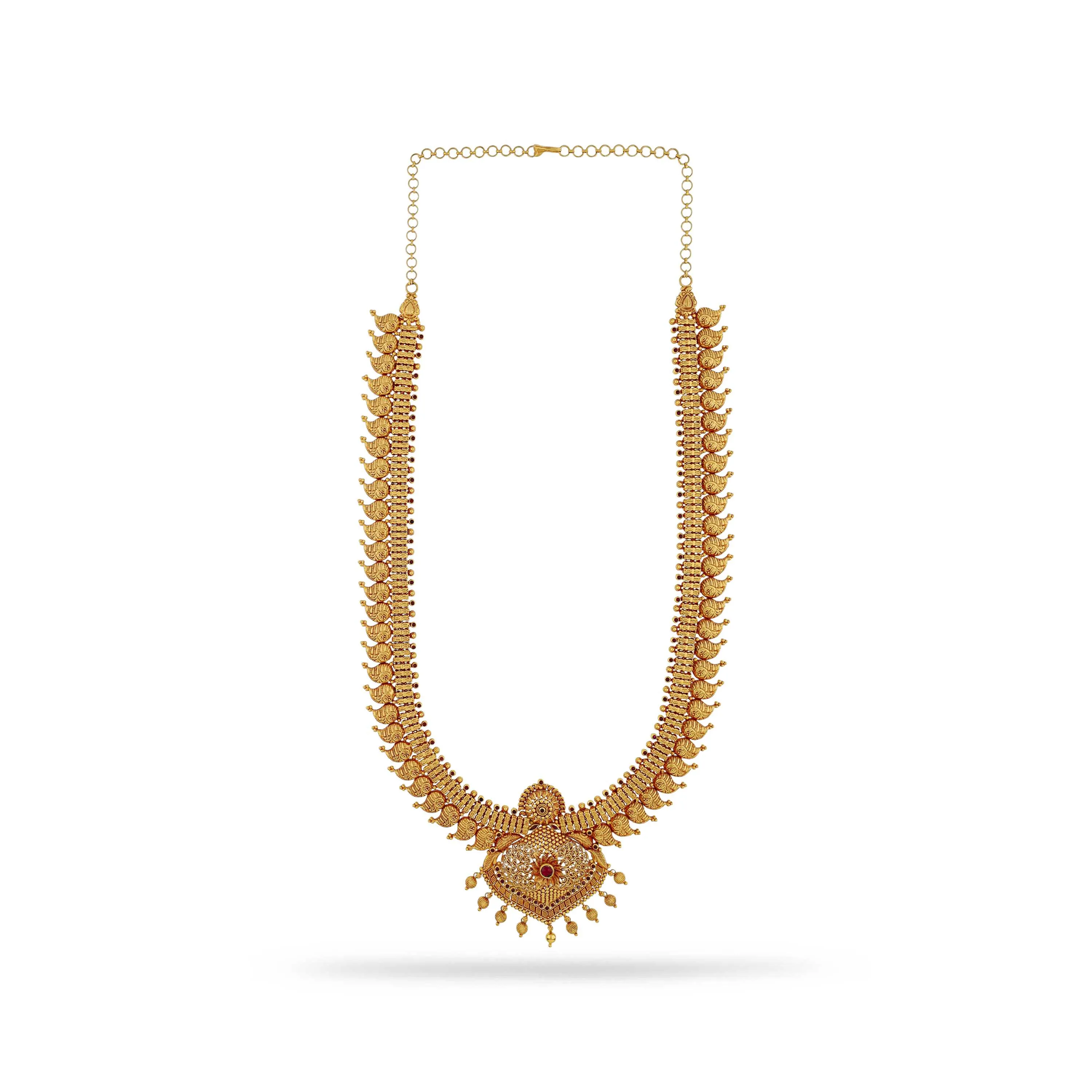 Antique Finished And Detailed 22KT Gold Haaram