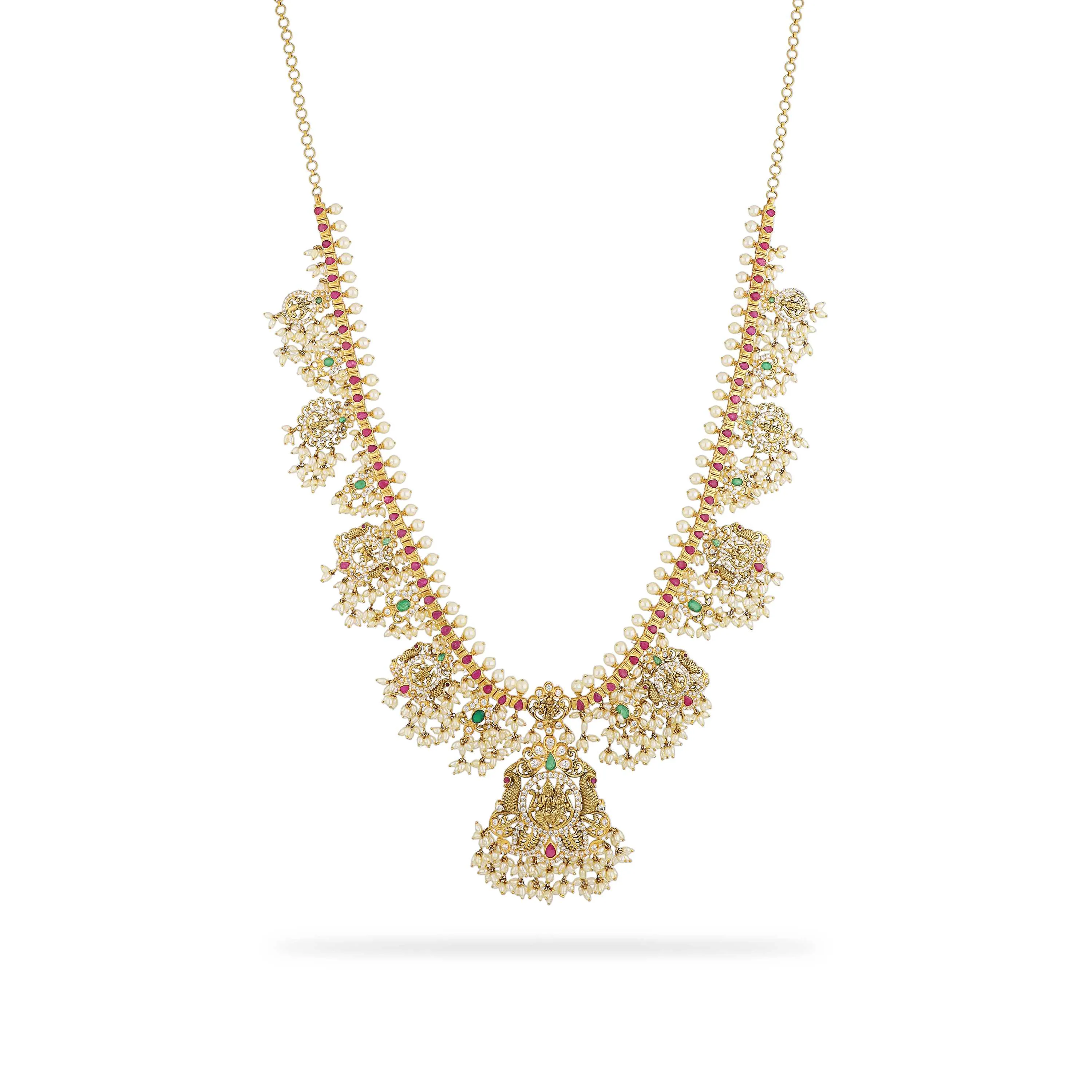 Traditionally Crafted And Detailed 22KT Gold Haaram For Women