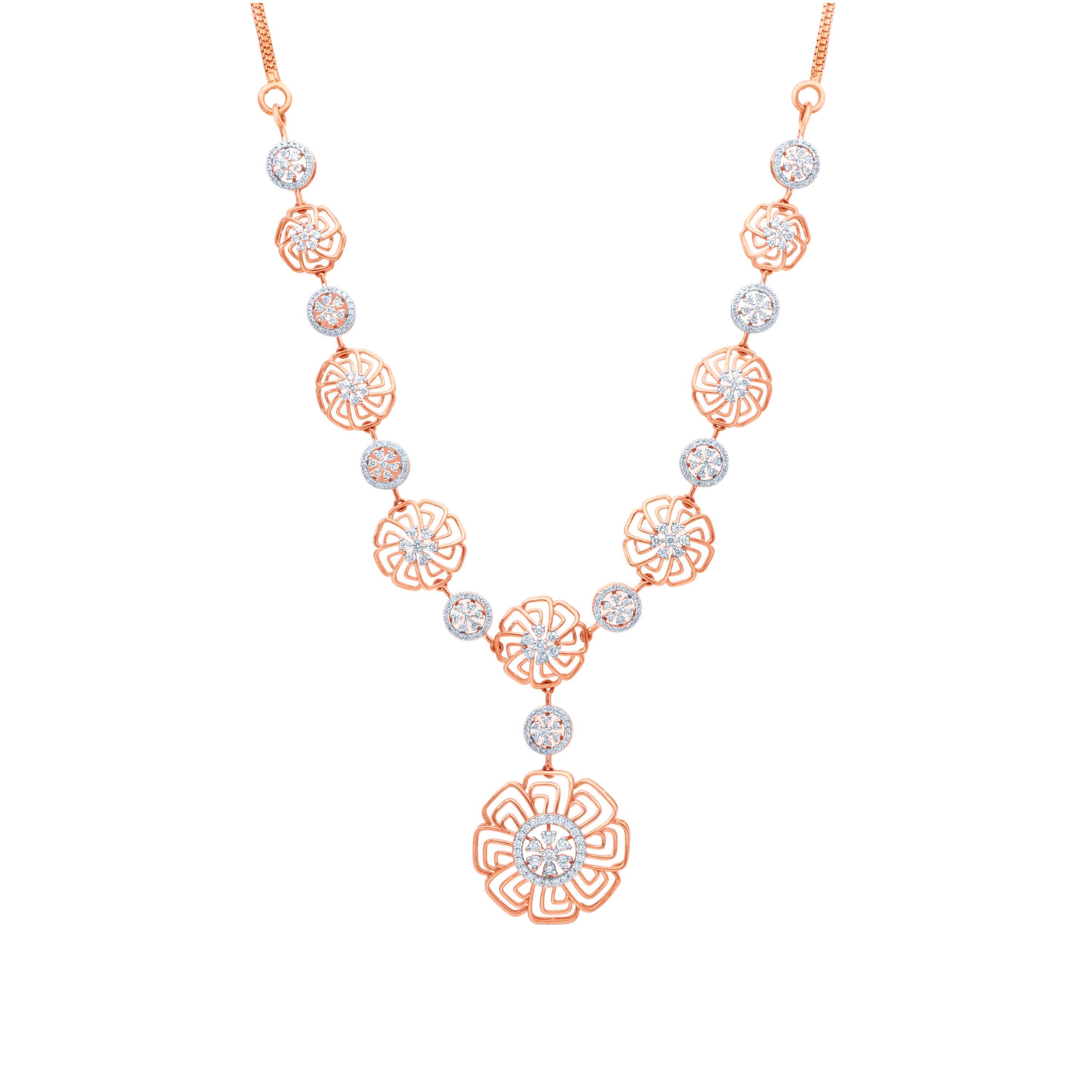 One Of Its Kind Intricately Studded 18KT Diamond Necklace
