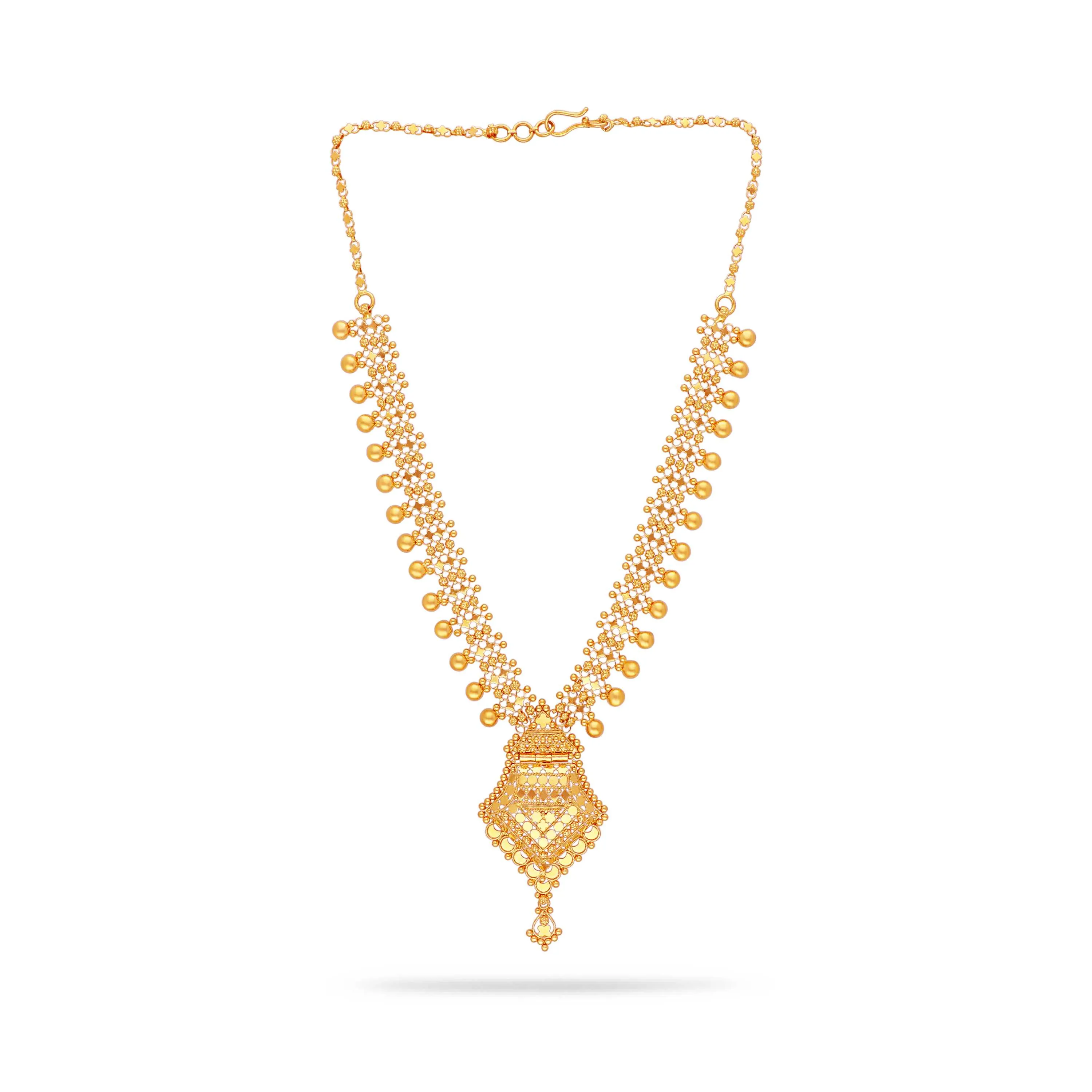 Specially Crafted And Detailed 22KT Gold Fancy Chain For Women