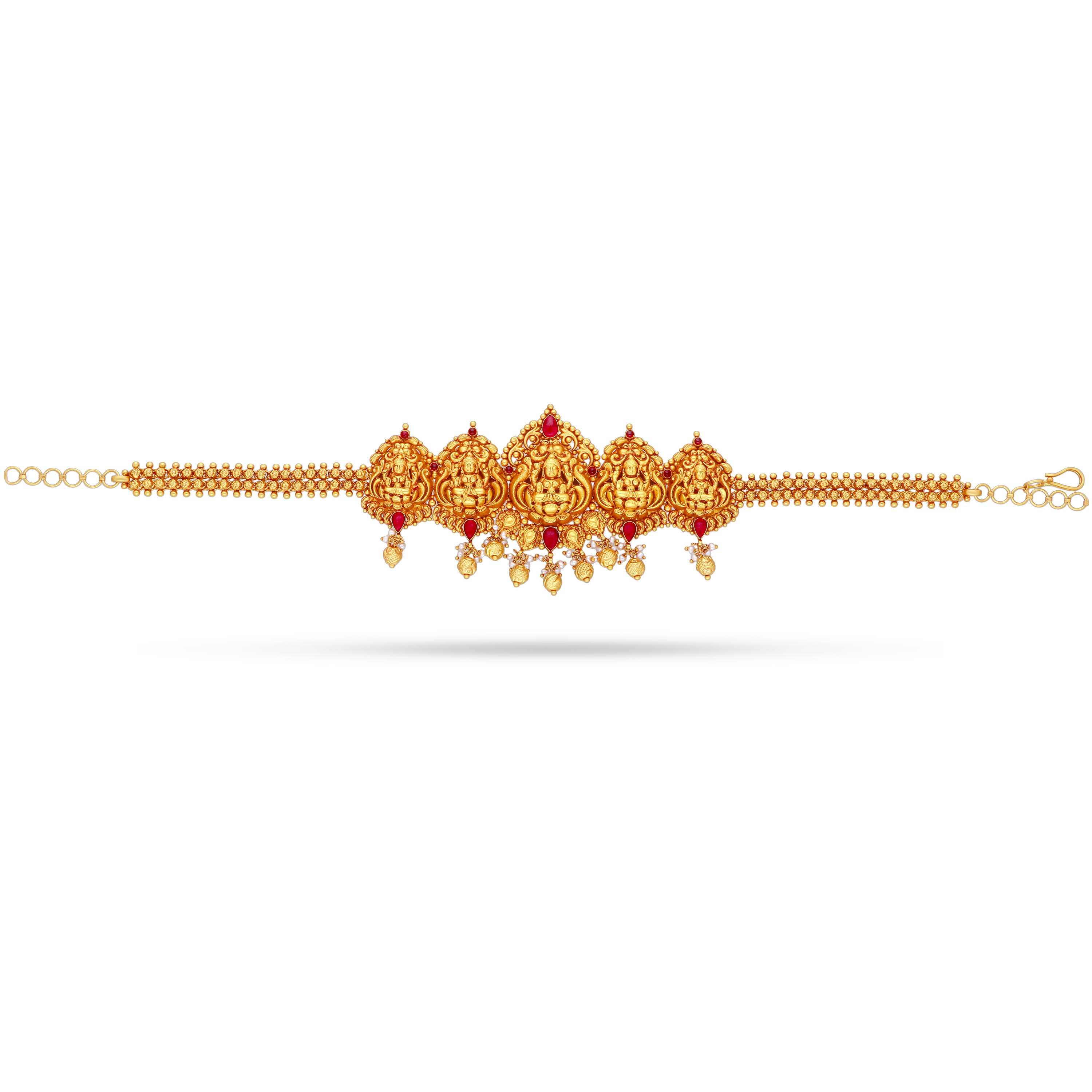 Premium Antique Finished Lakshmi Devi 22KT Gold Bajuband