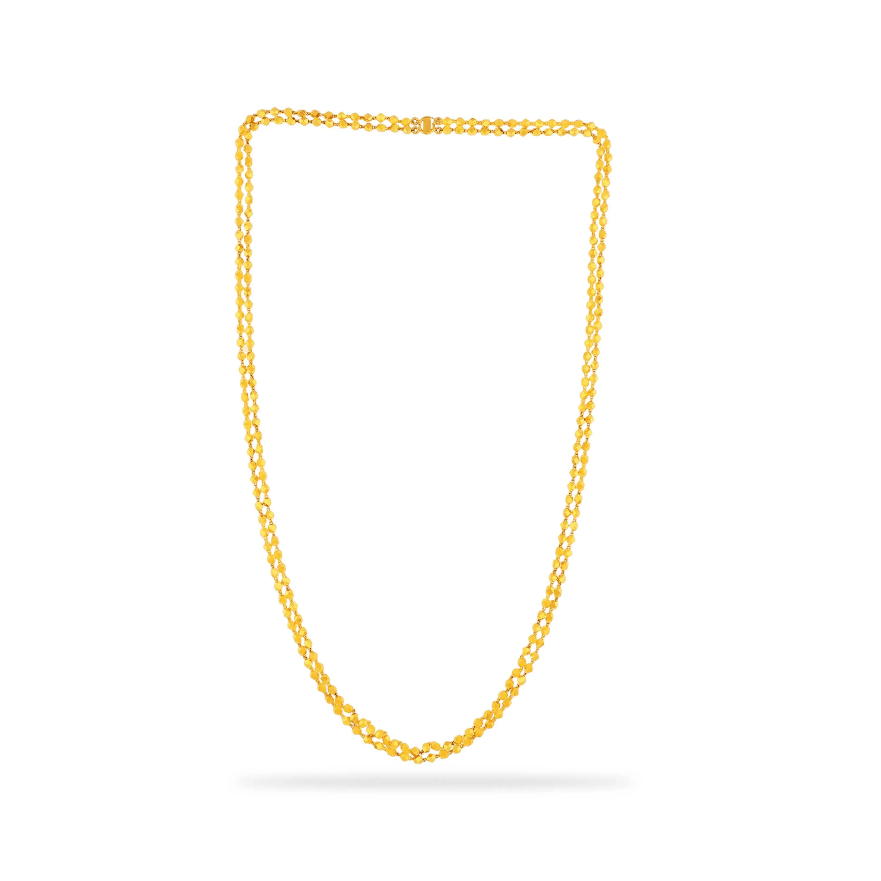 Traditionally Crafted And Detailed 22KT Gold Fancy Chain For Women