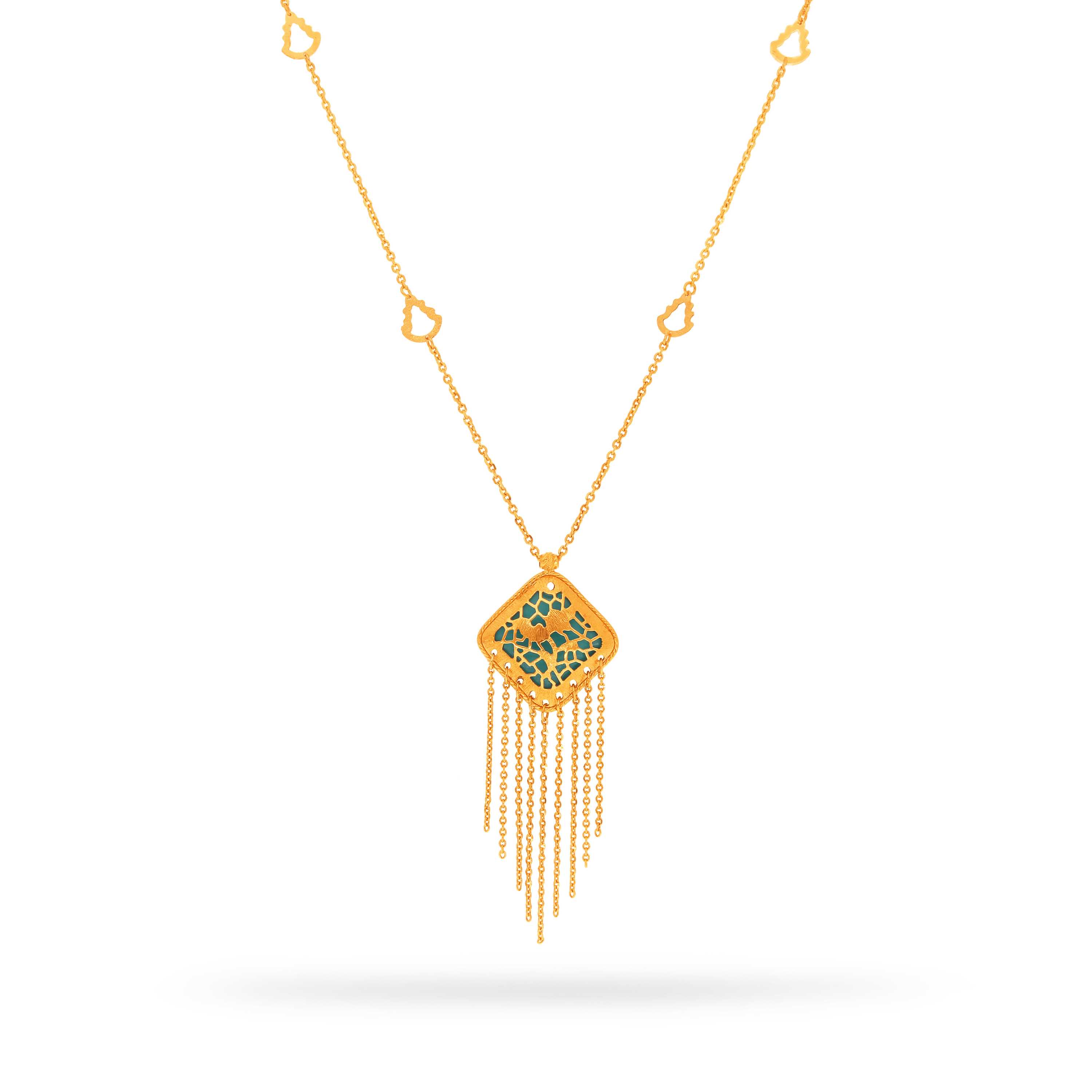 Premium Rajkot Pattern 22KT Gold Necklace For Women