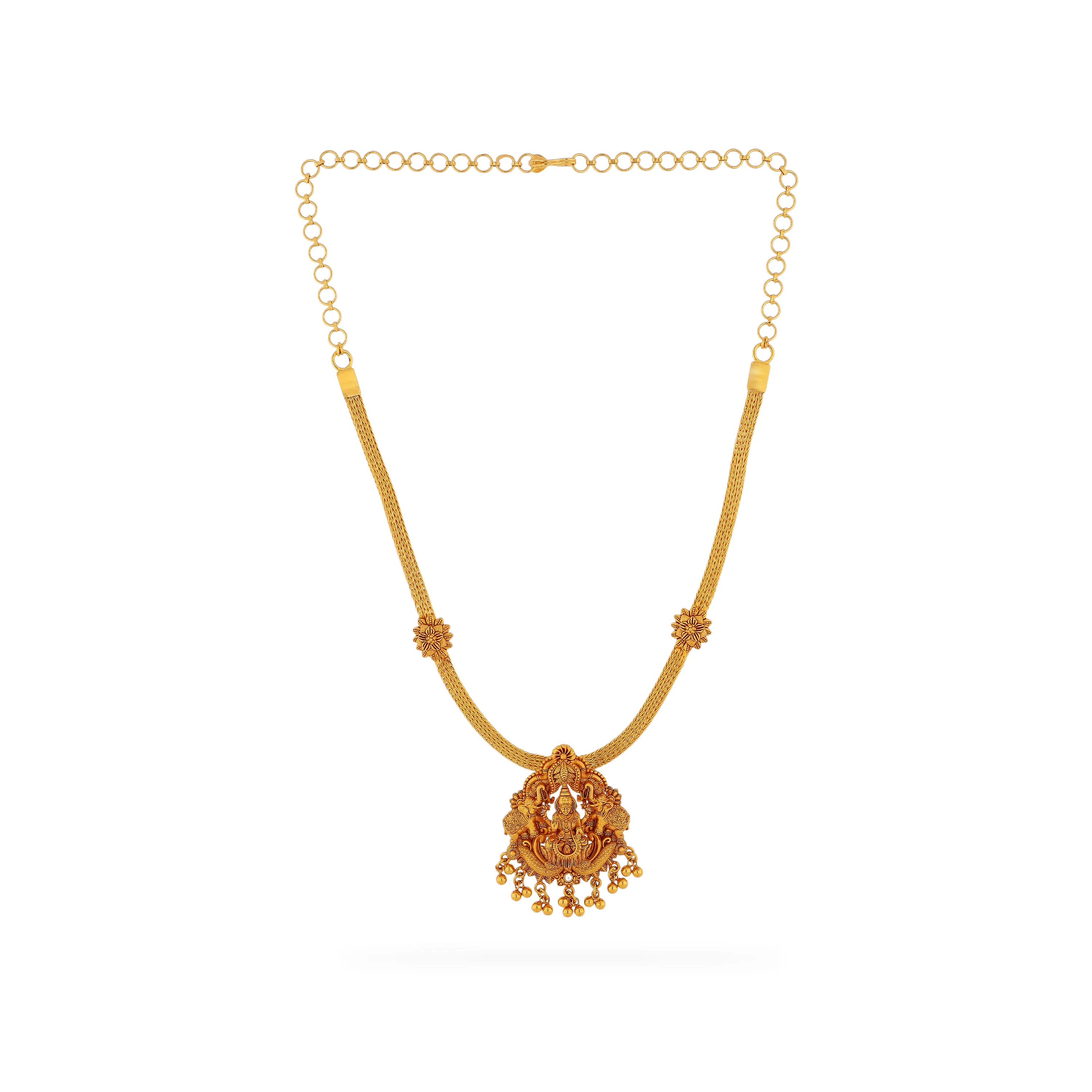 Antique Finished And Detailed 22KT Gold Necklace
