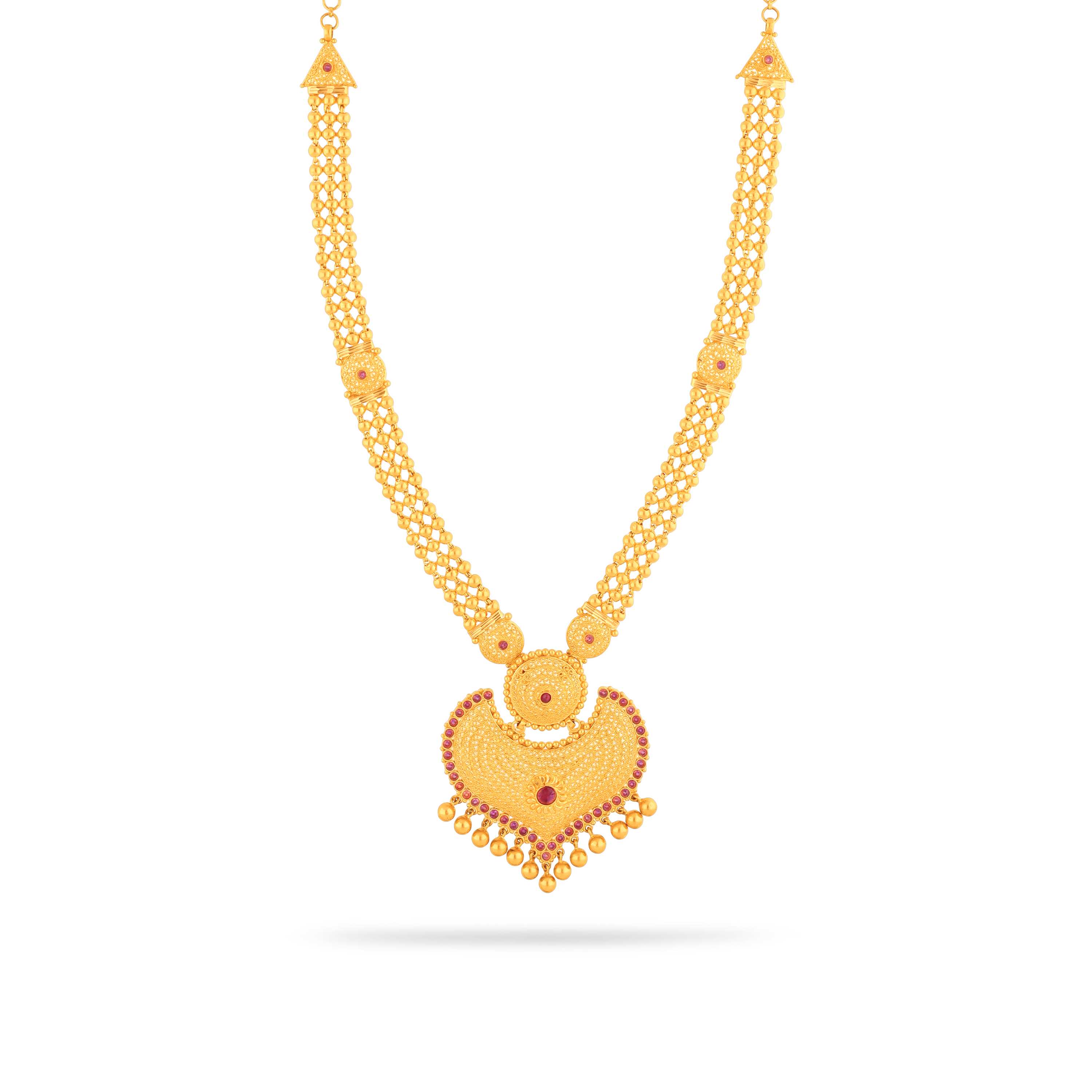 Traditionally Crafted Kerala Pattern 22KT Gold Haaram