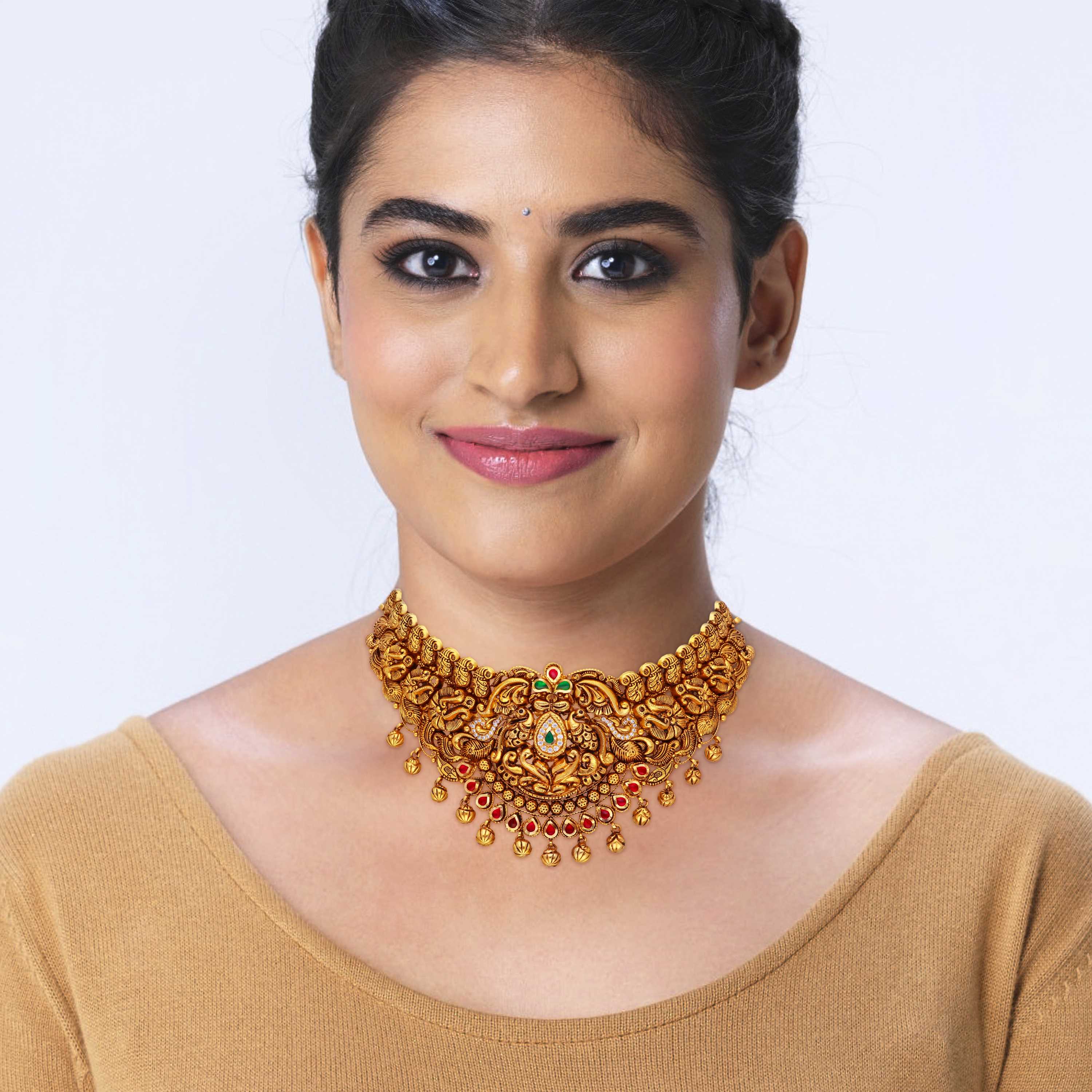 Bhima jewellers choker necklace store