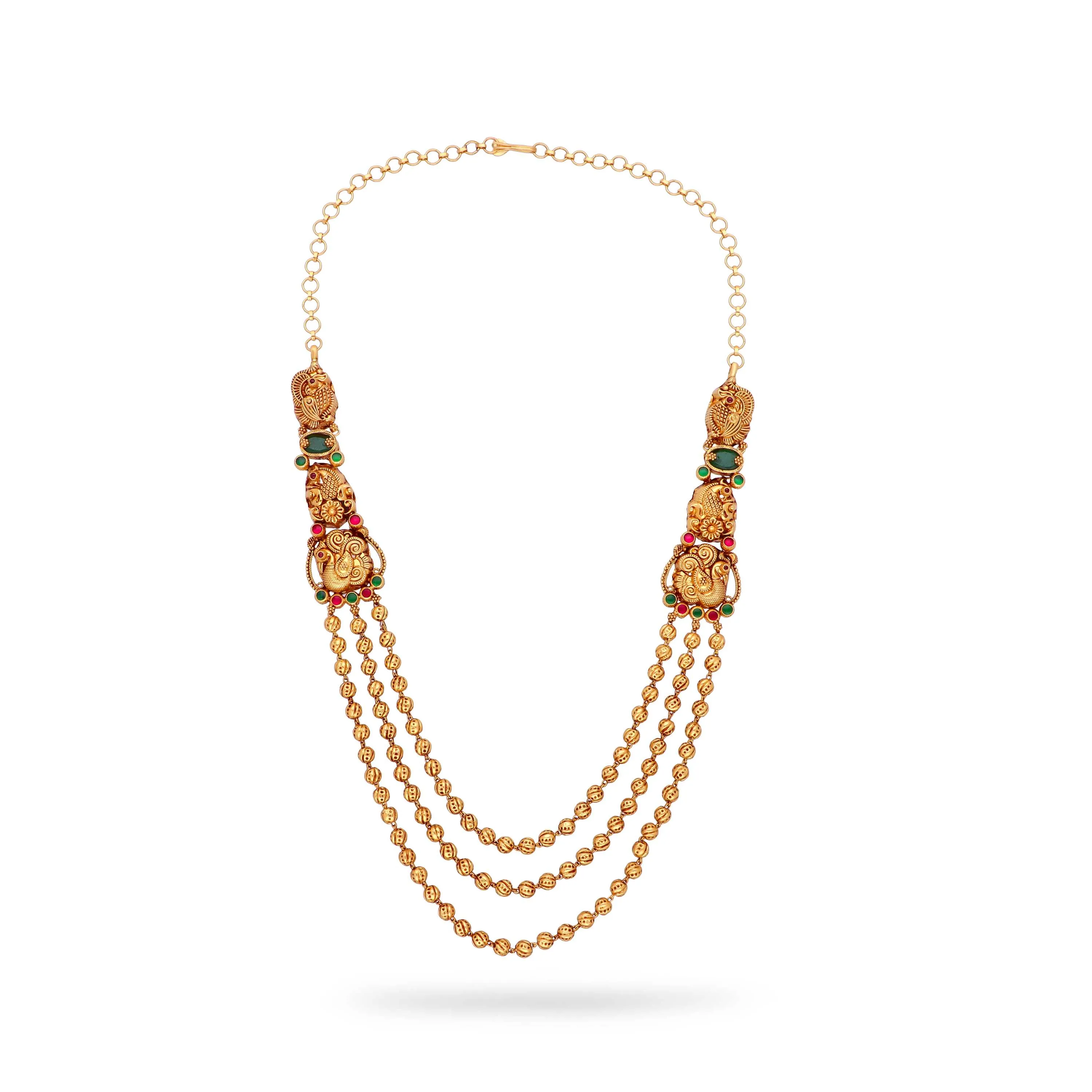 Traditionally Crafted And Antique Finished 22KT Gold Fancy Chain