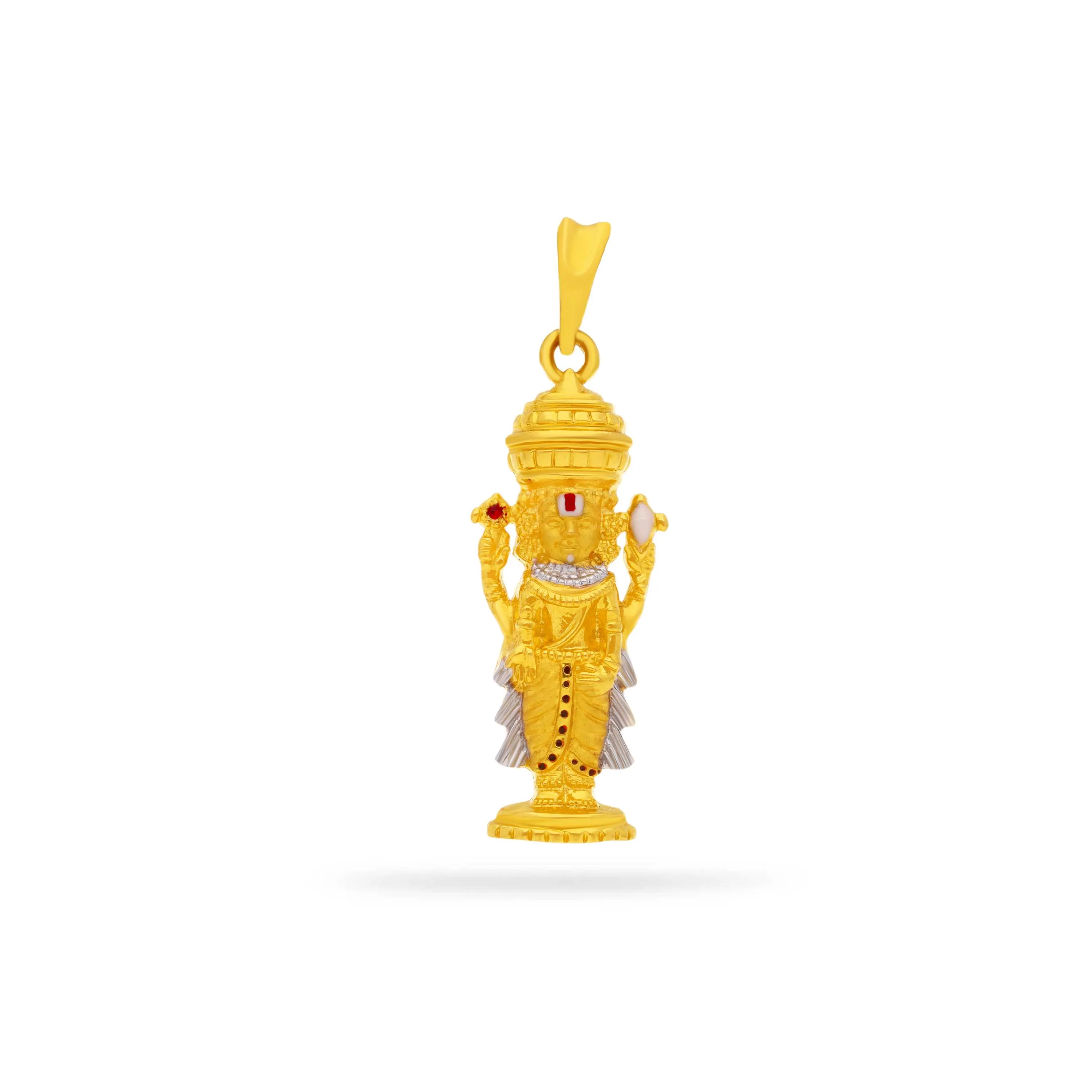 Matte Finished And Detailed 22KT Gold Balaji Locket