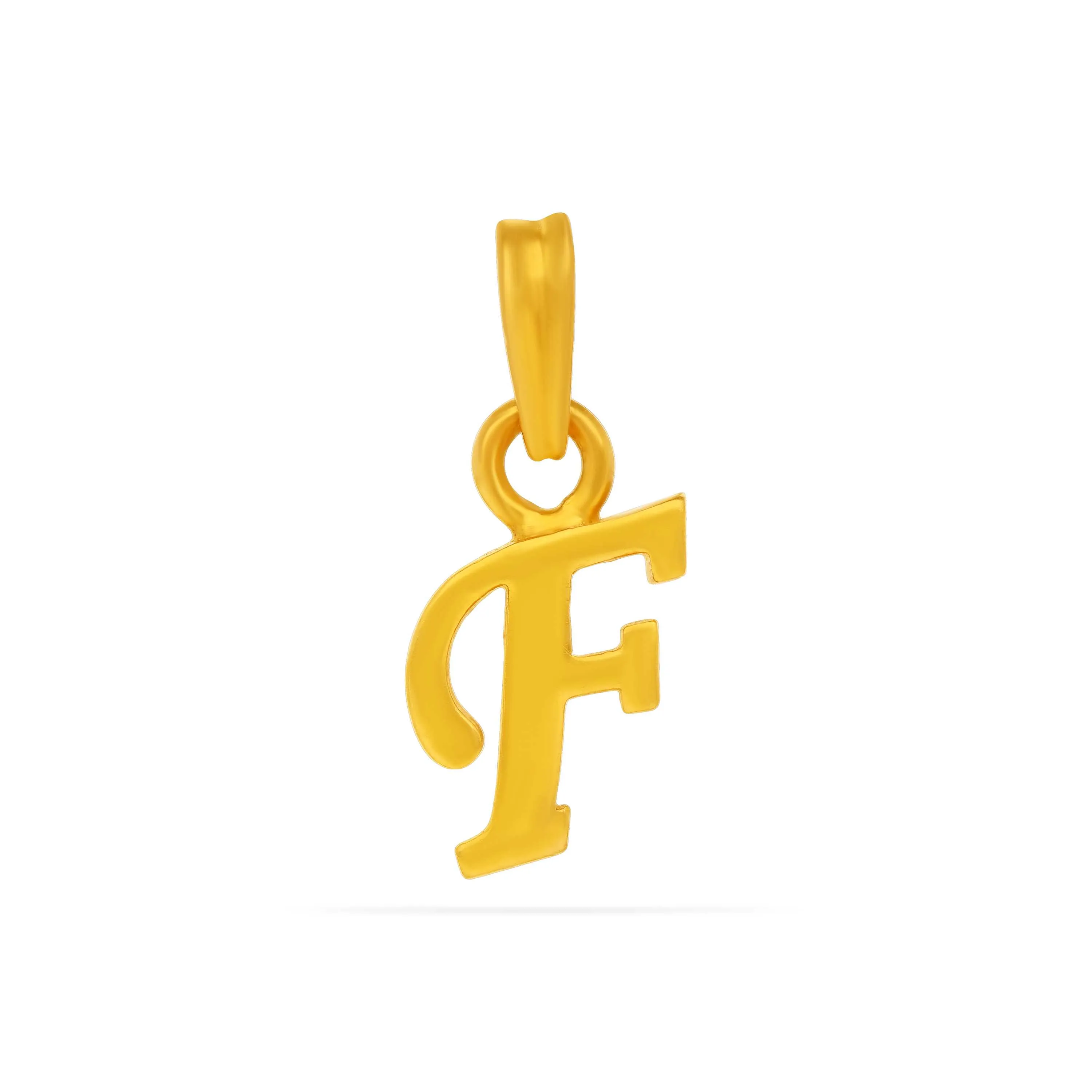 Classic Matte Finished Alphabet F 22KT Gold Casual Wear Locket