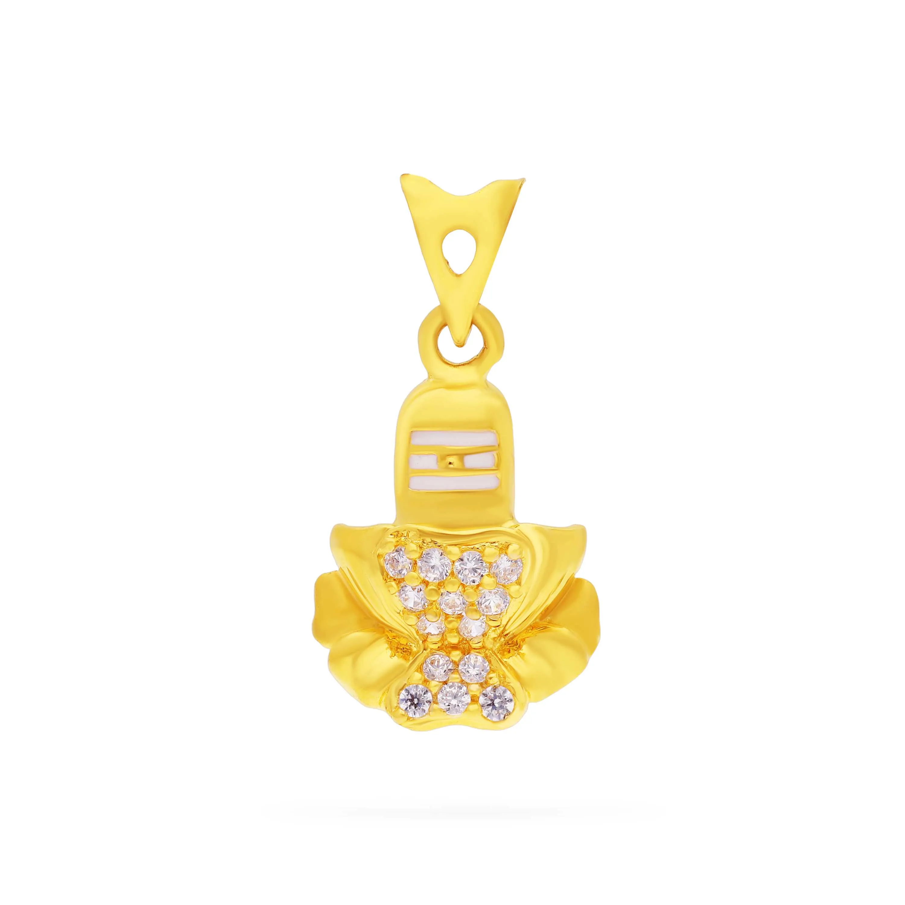Divinely Detailed And Crafted Shiva Linga 22KT Gold Locket