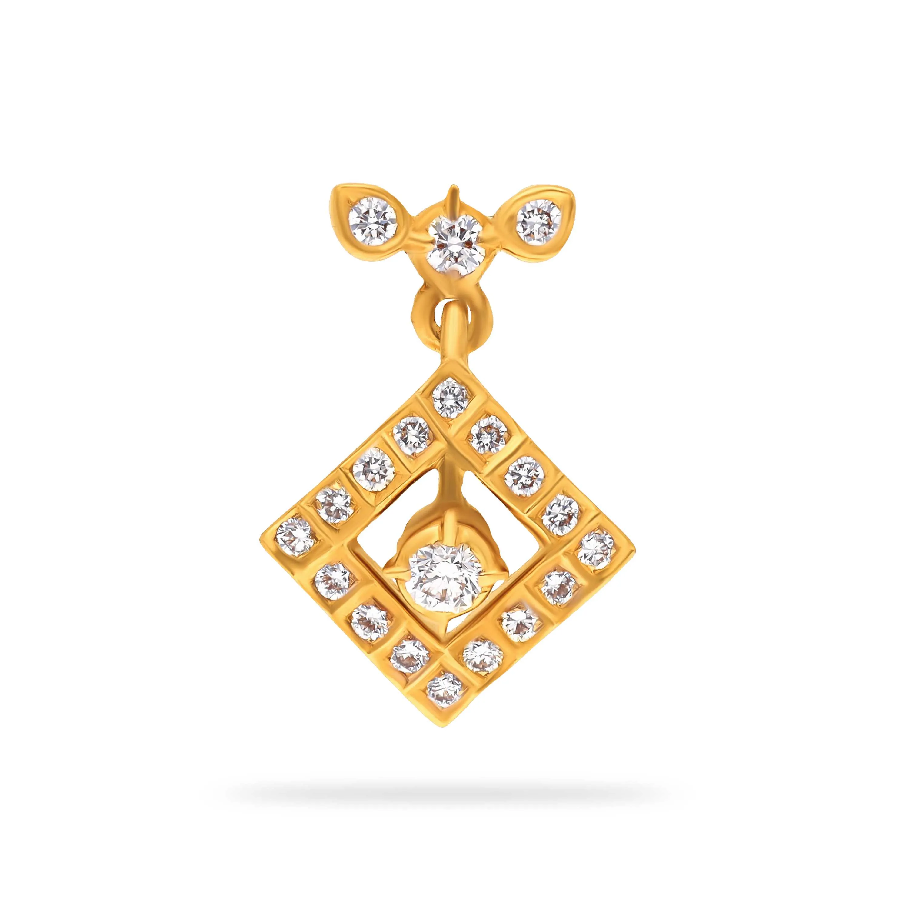 Glamorously Detailed And Diamond Studded 18KT Yellow Gold Locket