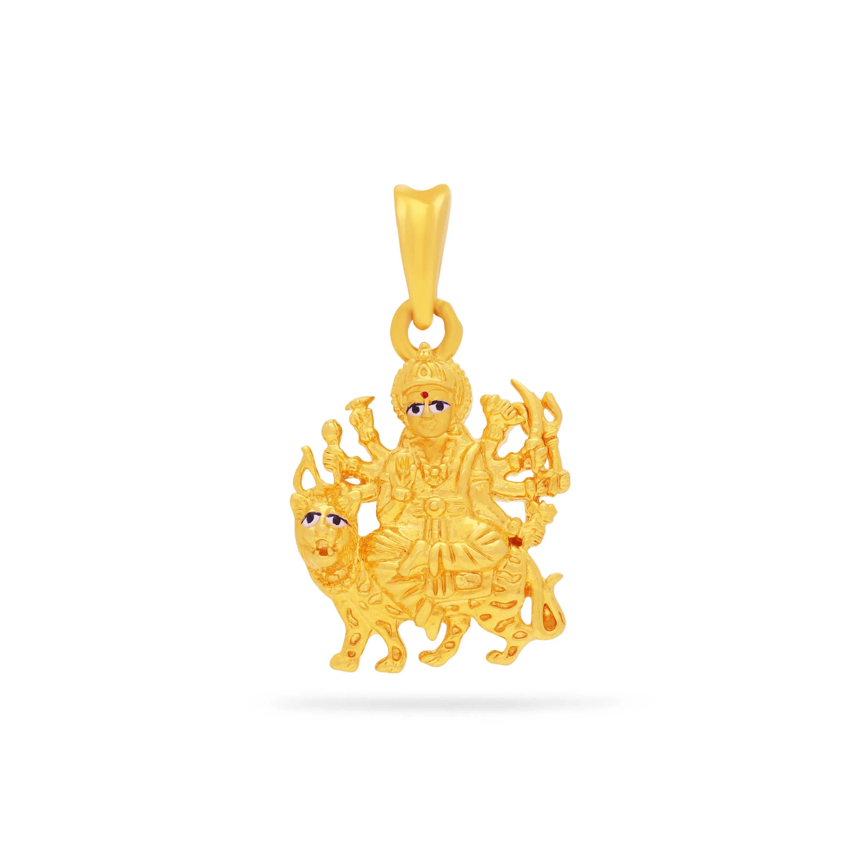 Divinely Detailed And Crafted Durga Devi 22KT Gold Locket
