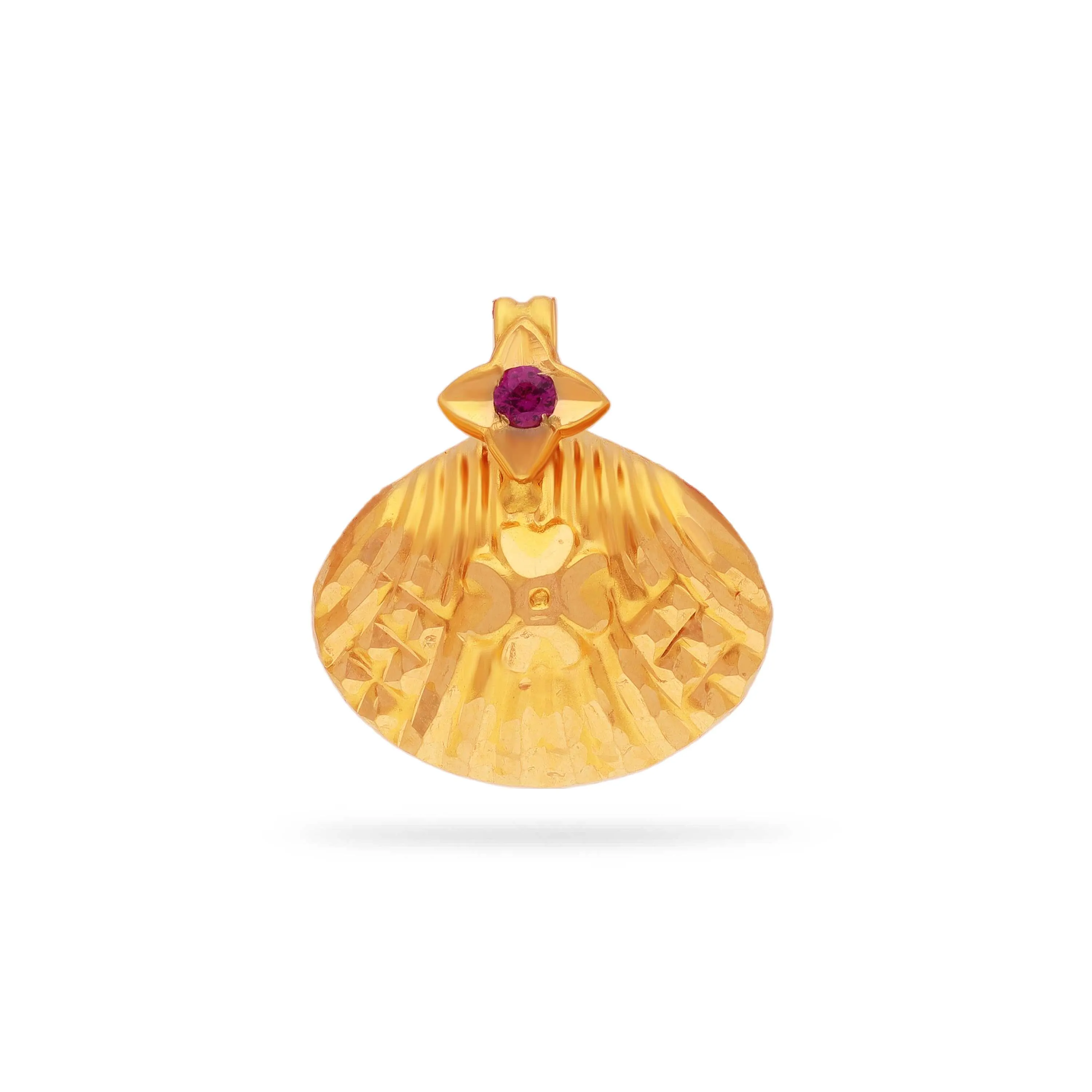 Traditionally Crafted And Detailed 22KT Gold Thaali For Women