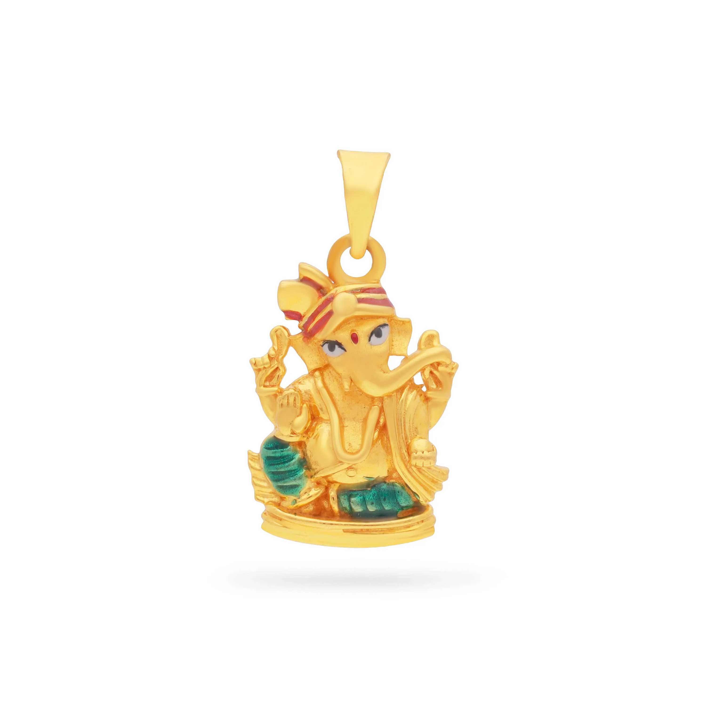 Divinely Detailed And Crafted Lord Ganesha 22KT Gold Locket For Men
