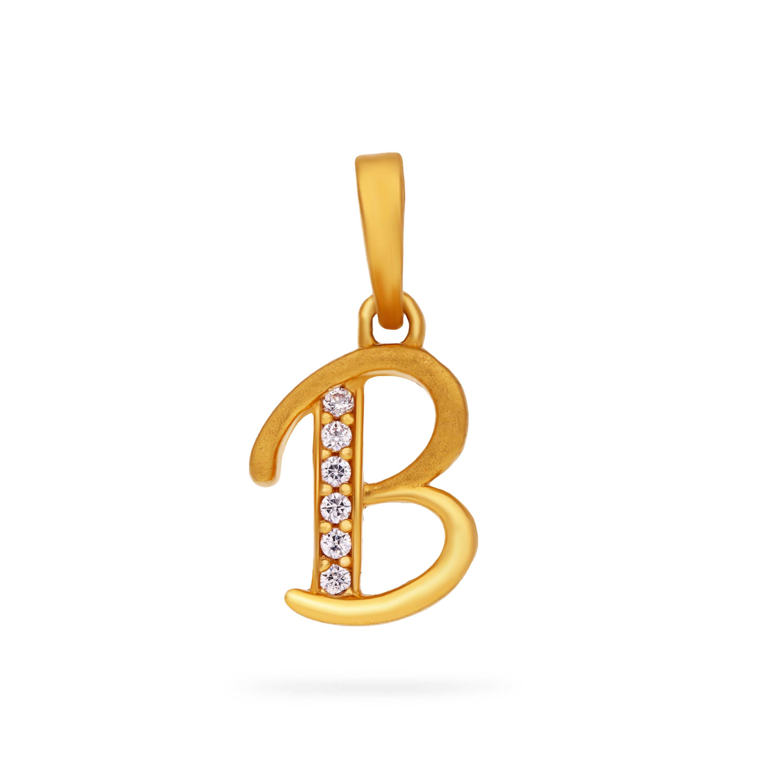 Classic Studded And Detailed Alphabet B 22KT Gold Locket