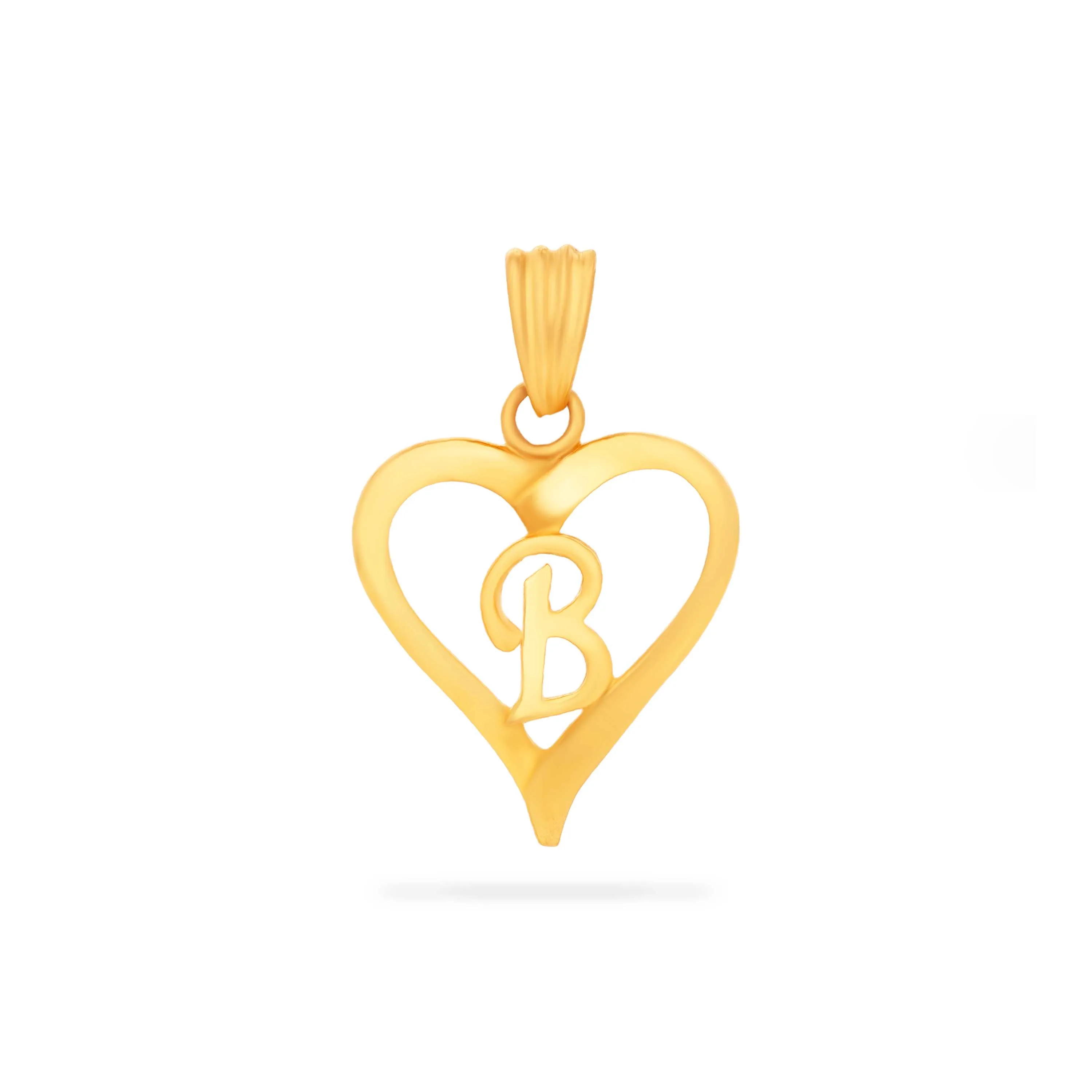 Classic Finely Detailed And Crafted Alphabet B 22KT Gold Locket