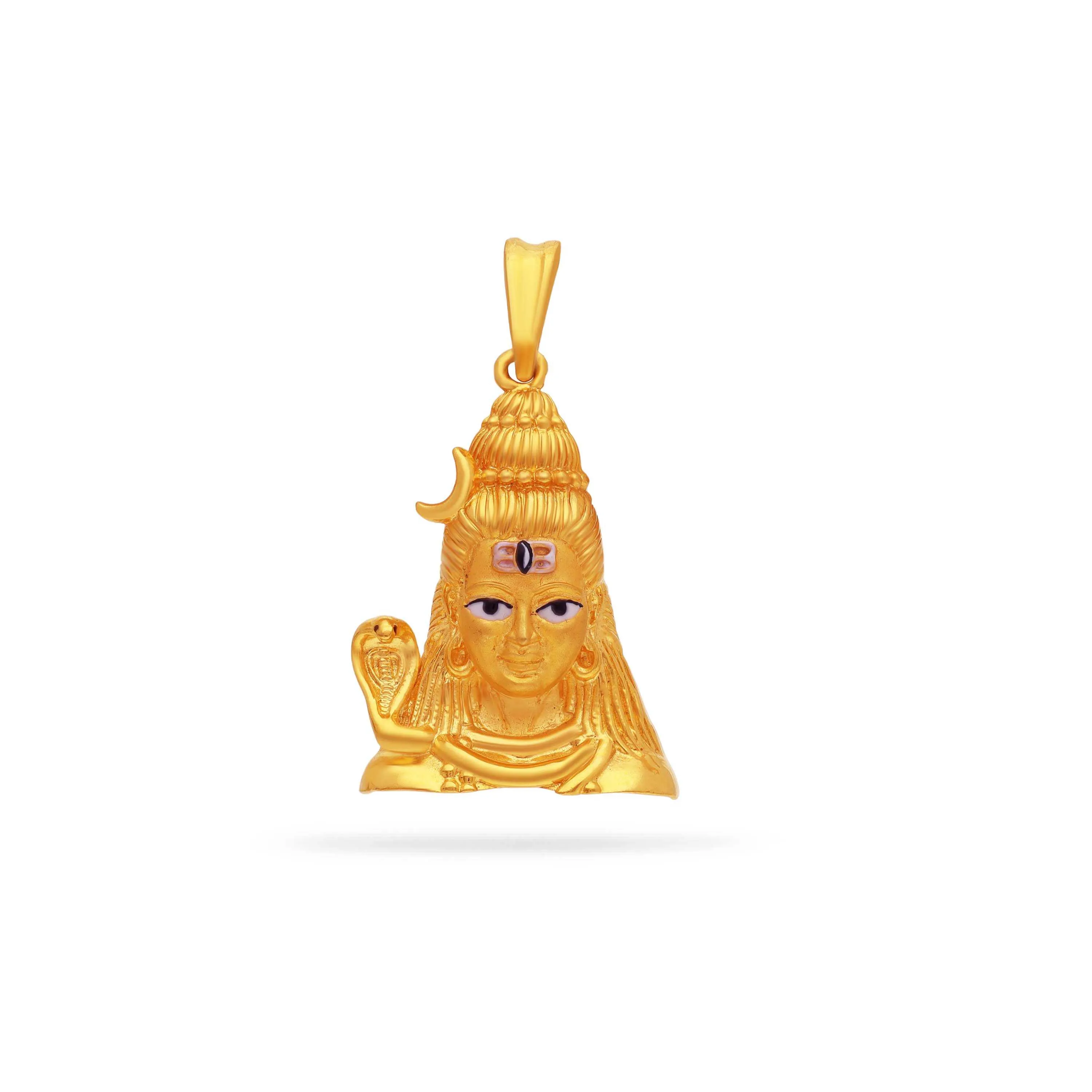 Divinely Detailed And Enamel Worked 22KT Gold Shiva Locket