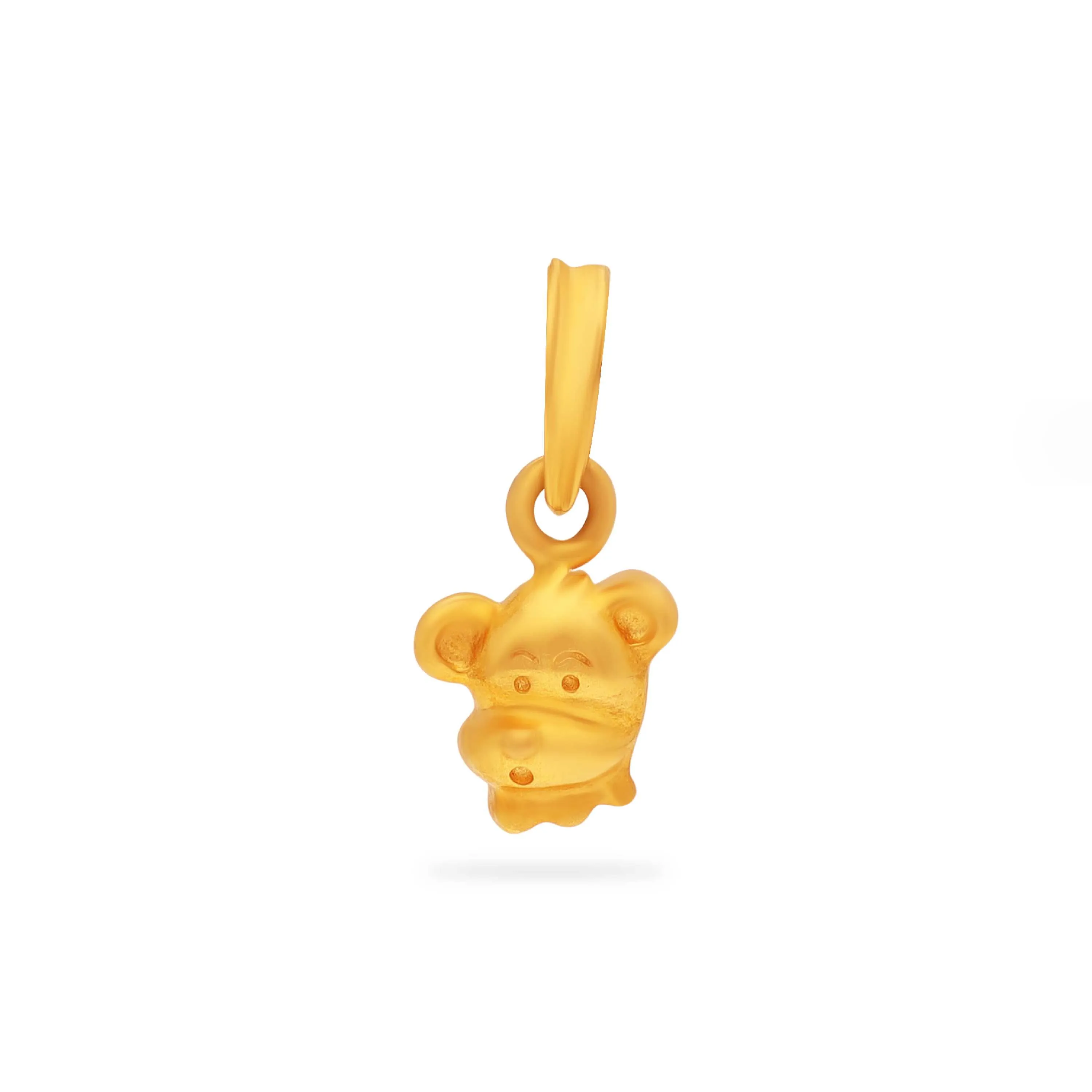 Classic Matte Finished And Detailed 22KT Gold Locket For Kids