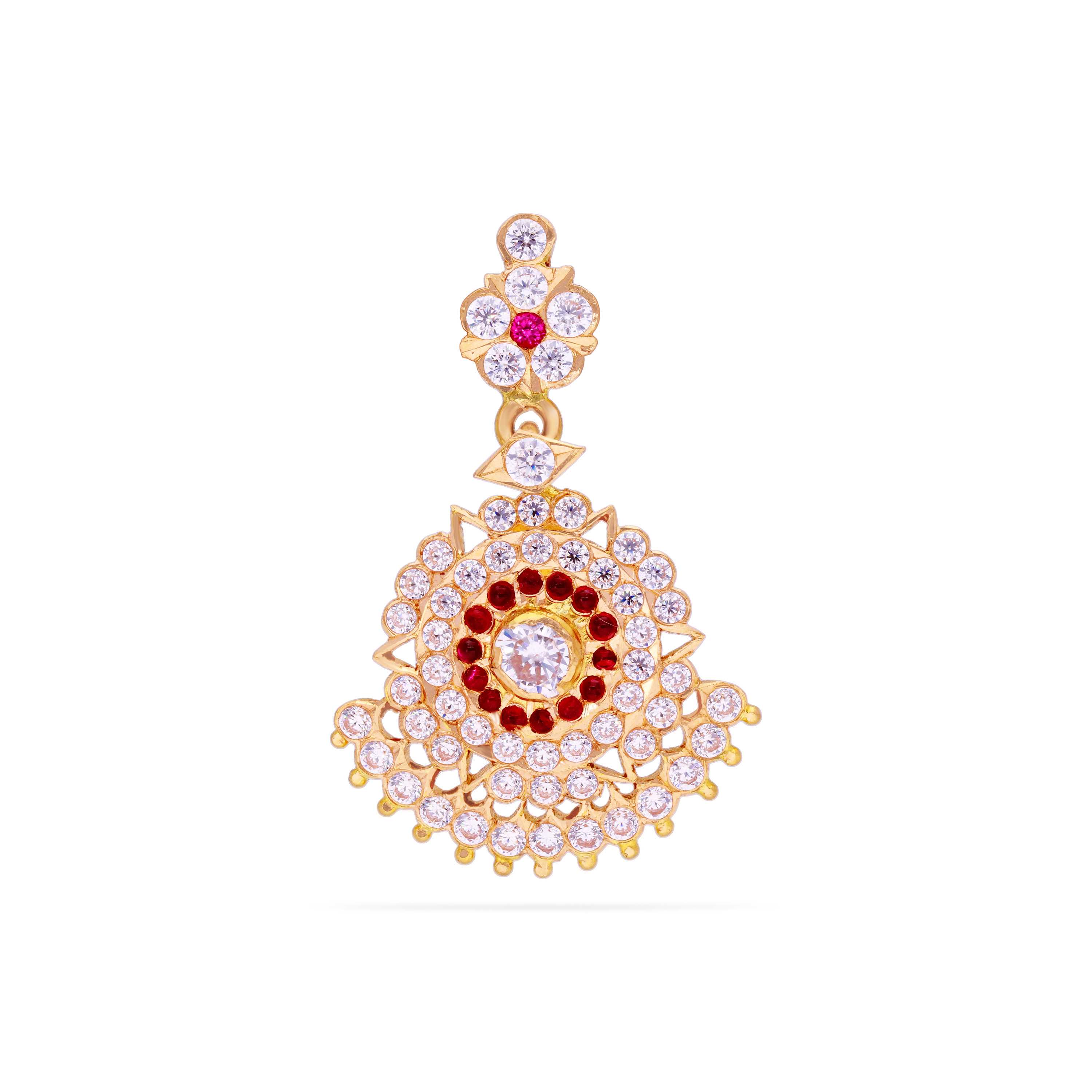 Charmingly Detailed And Studded 22KT Gold Addige Locket