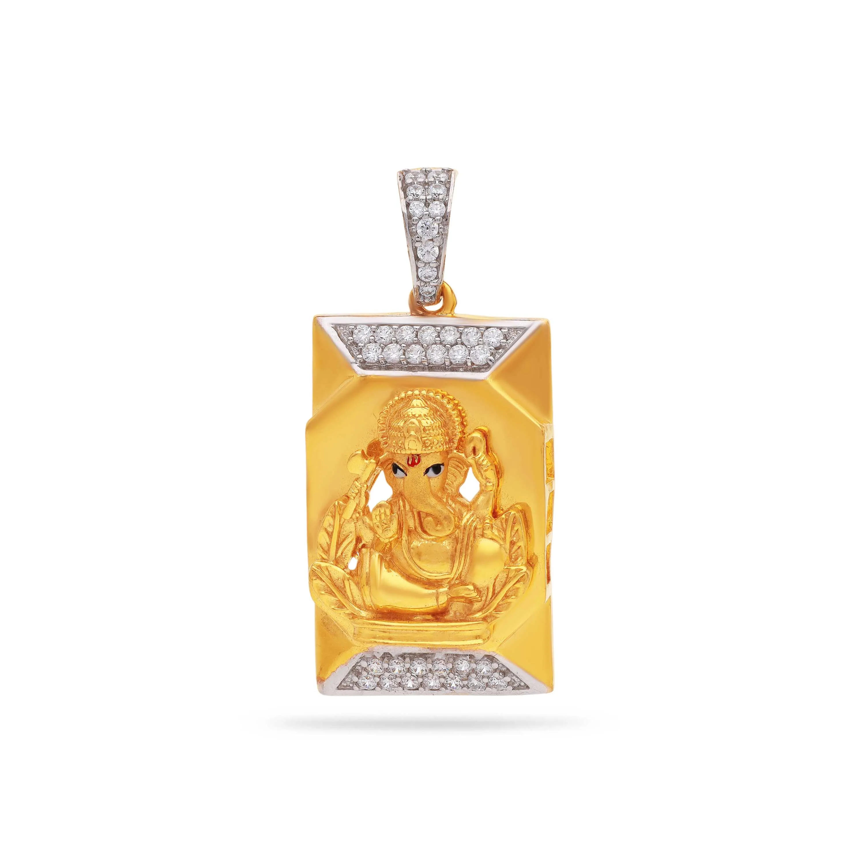 Matte Finished And Detailed 22KT Gold Ganesha Locket