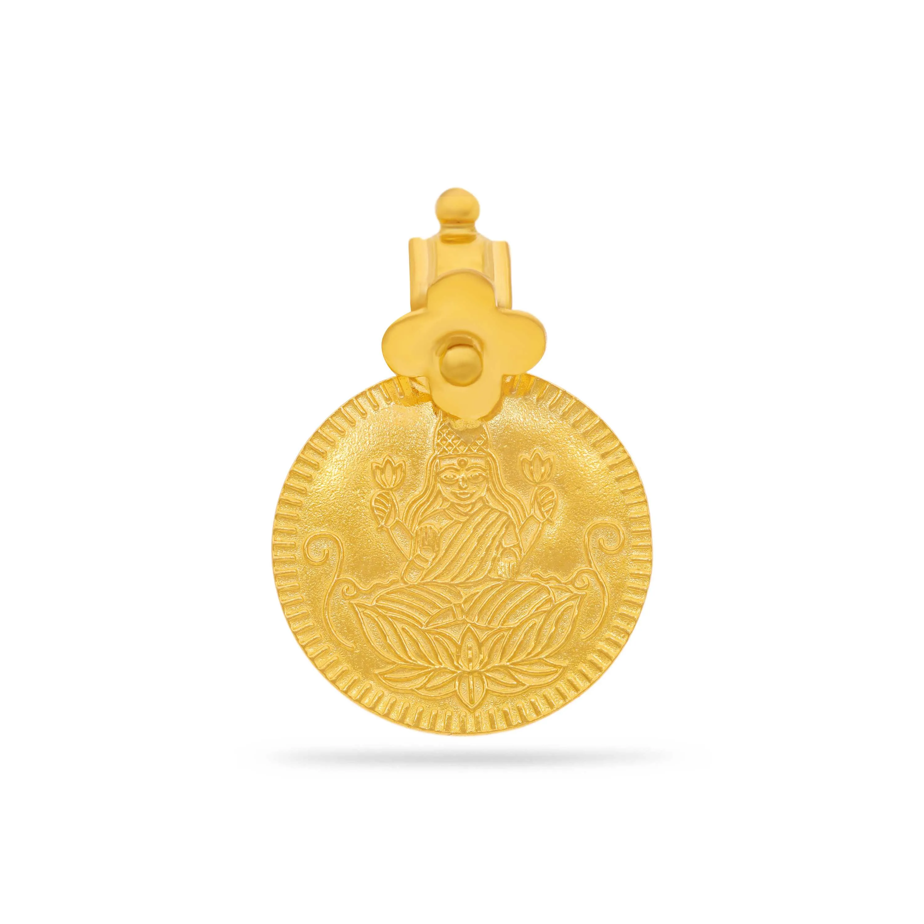 Traditionally Crafted And Detailed 22KT Gold Lakshmi Locket