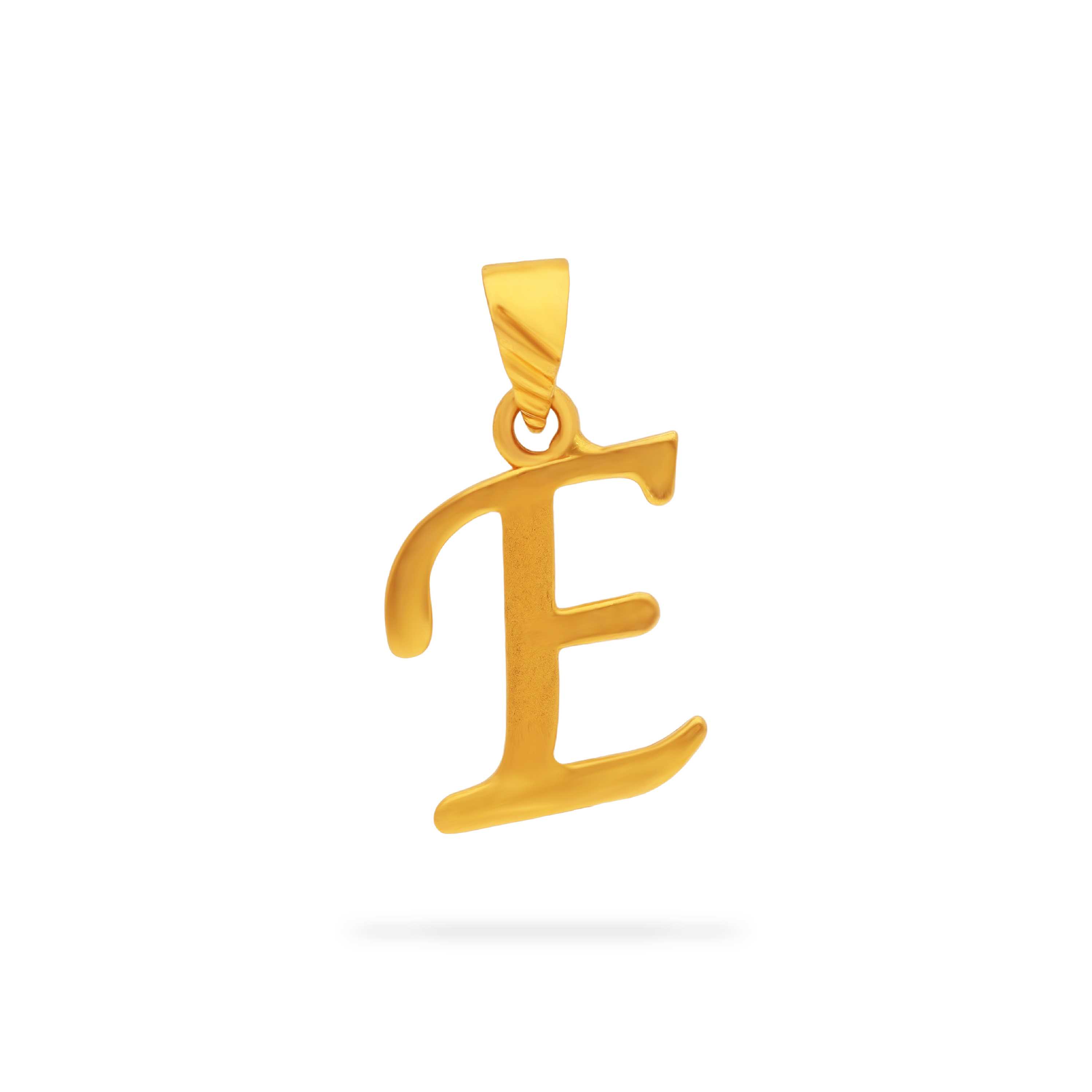 Classic Finely Detailed Alphabet E 22KT Gold Locket