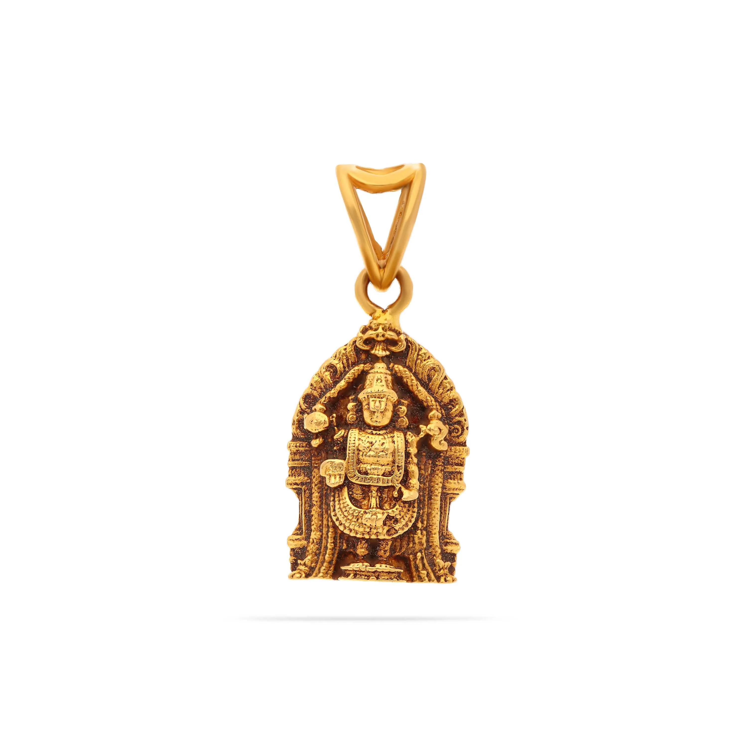 Classic Antique Finished And Detailed Lord Balaji 22KT Gold Locket