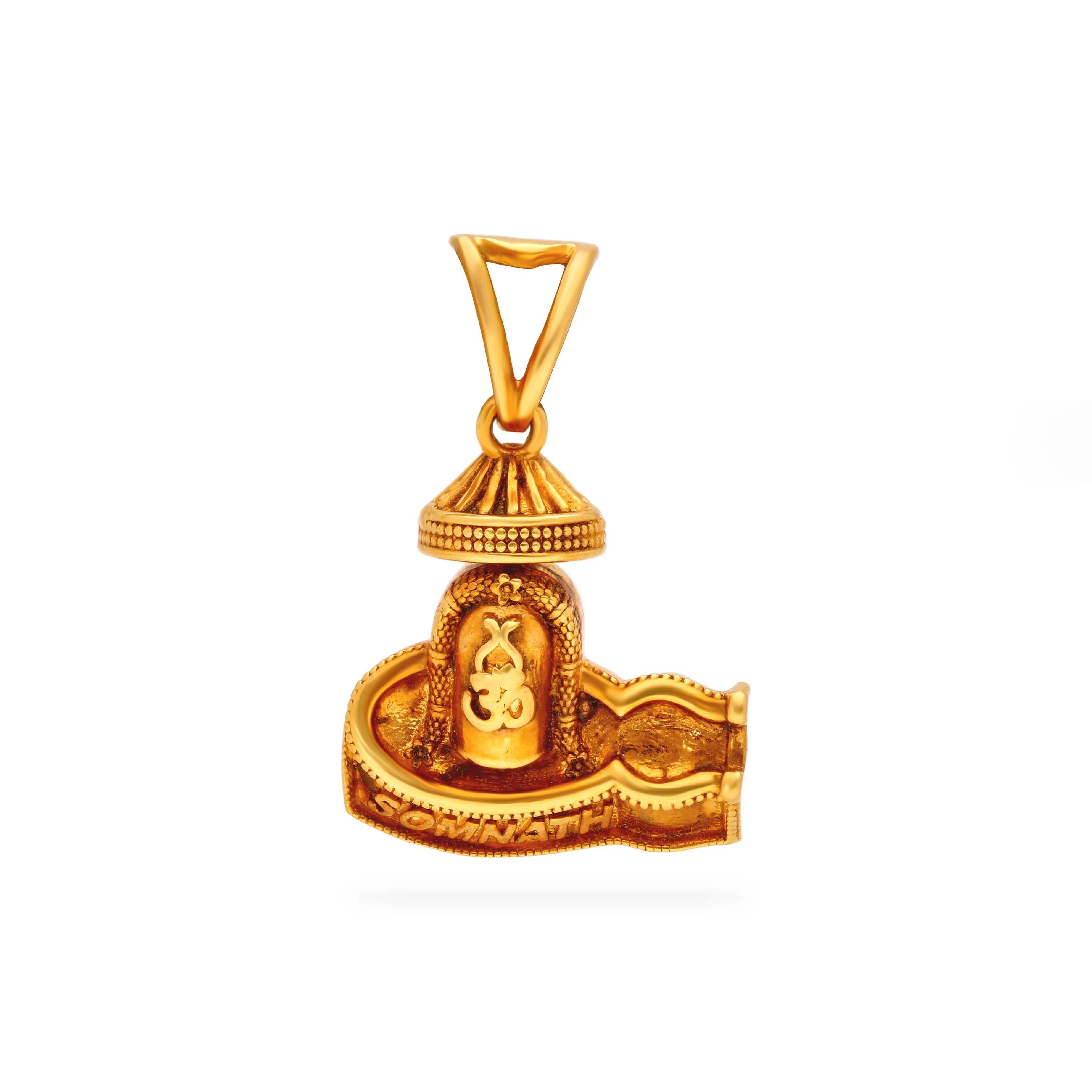 Divinely Detailed And Antique Finished 22KT Gold Shiva Locket