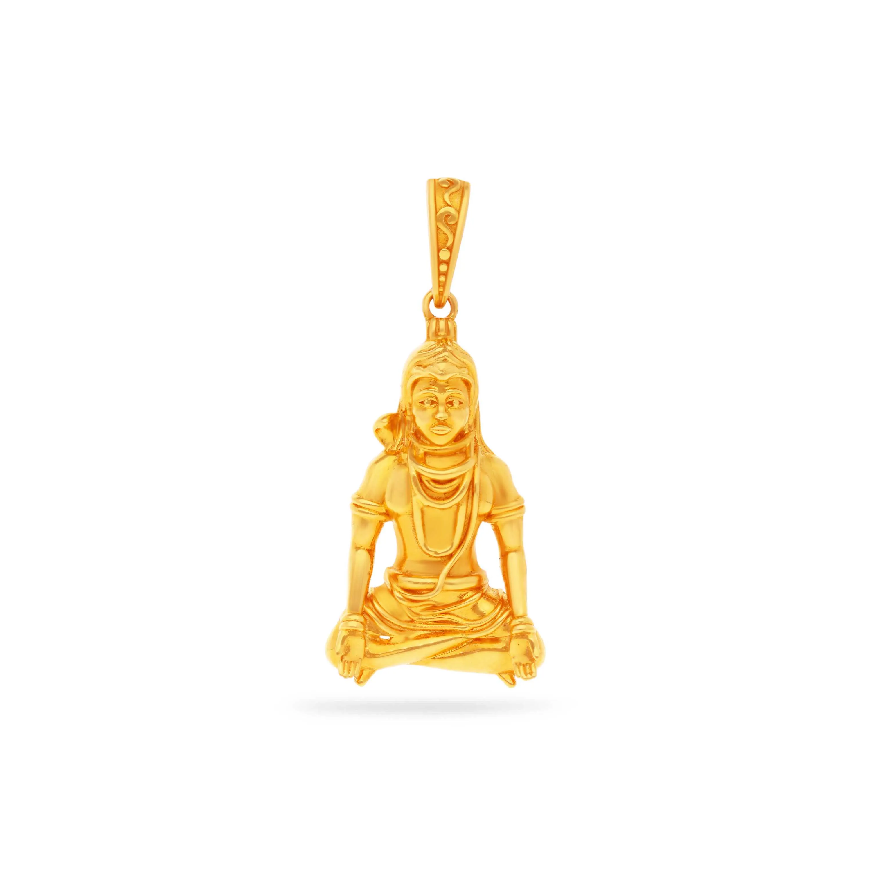 Divinely Detailed And Matte Finished 22KT Gold Shiva Locket