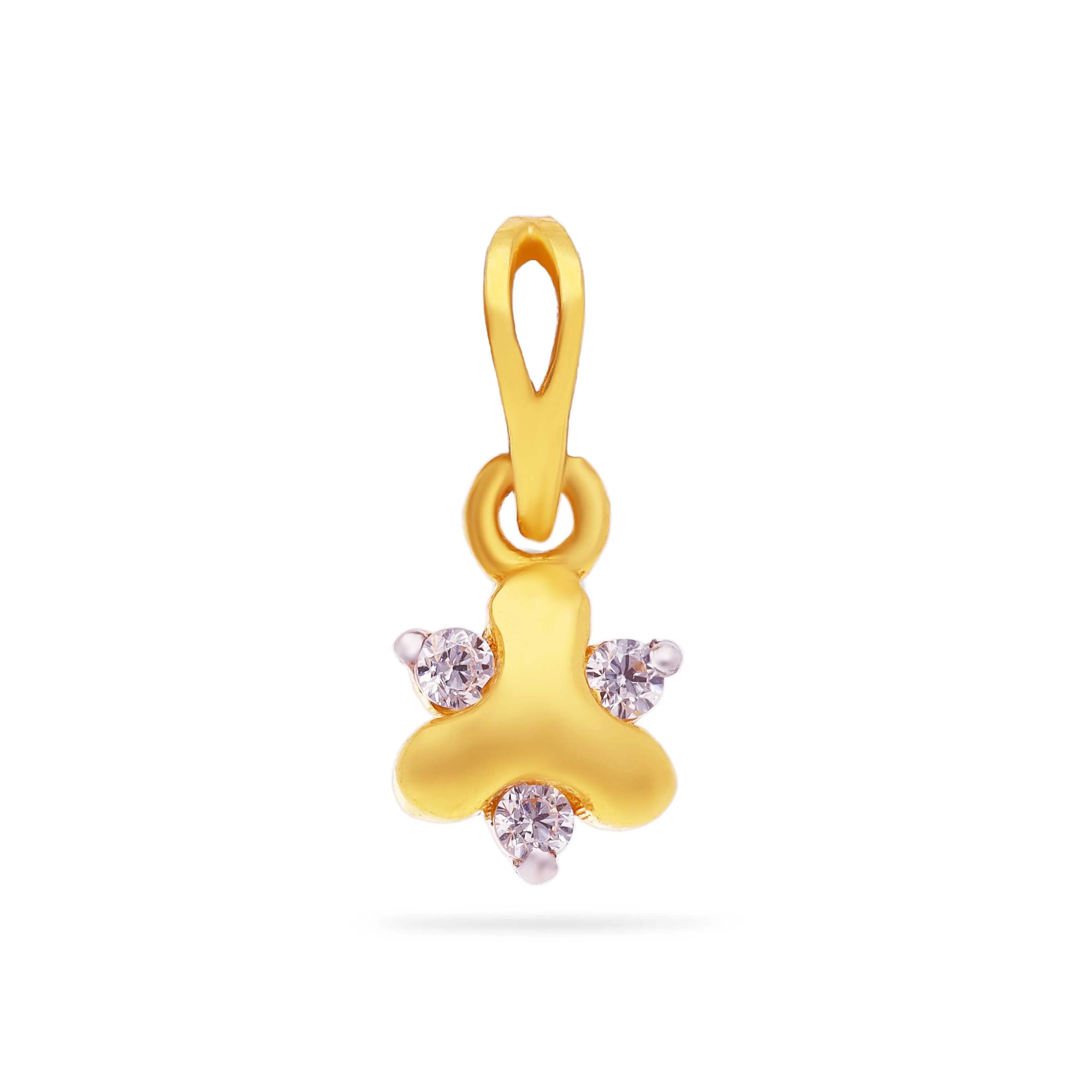 Gorgeously Detailed And Studded 22KT Gold Locket For Kids