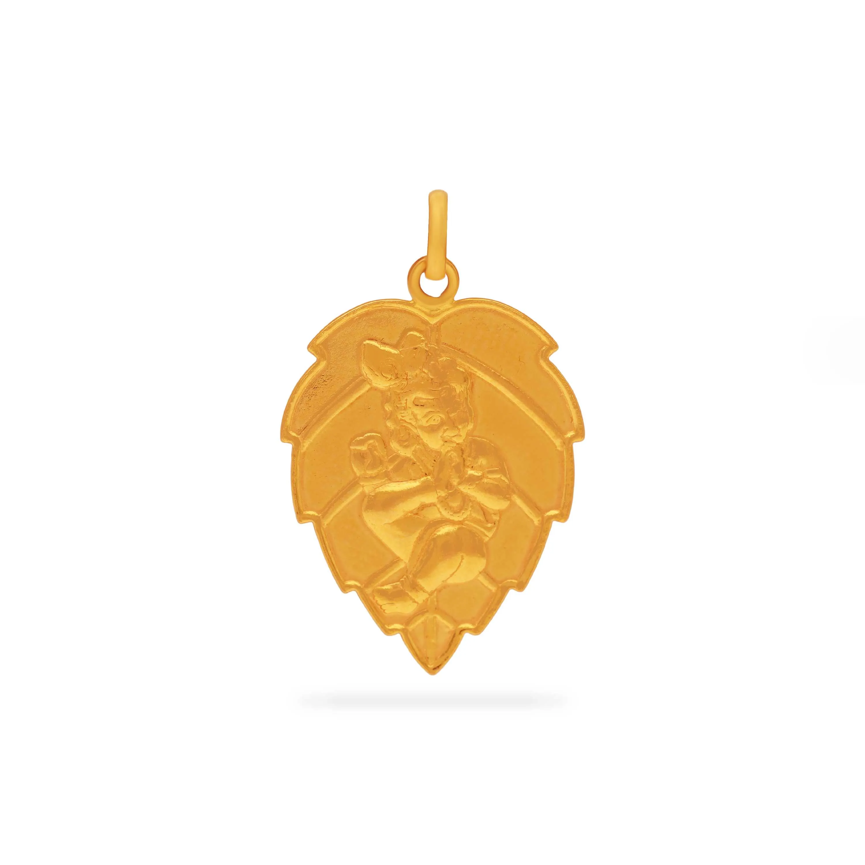 Mighty looking 22KT Gold Lord Krishna Locket For Men