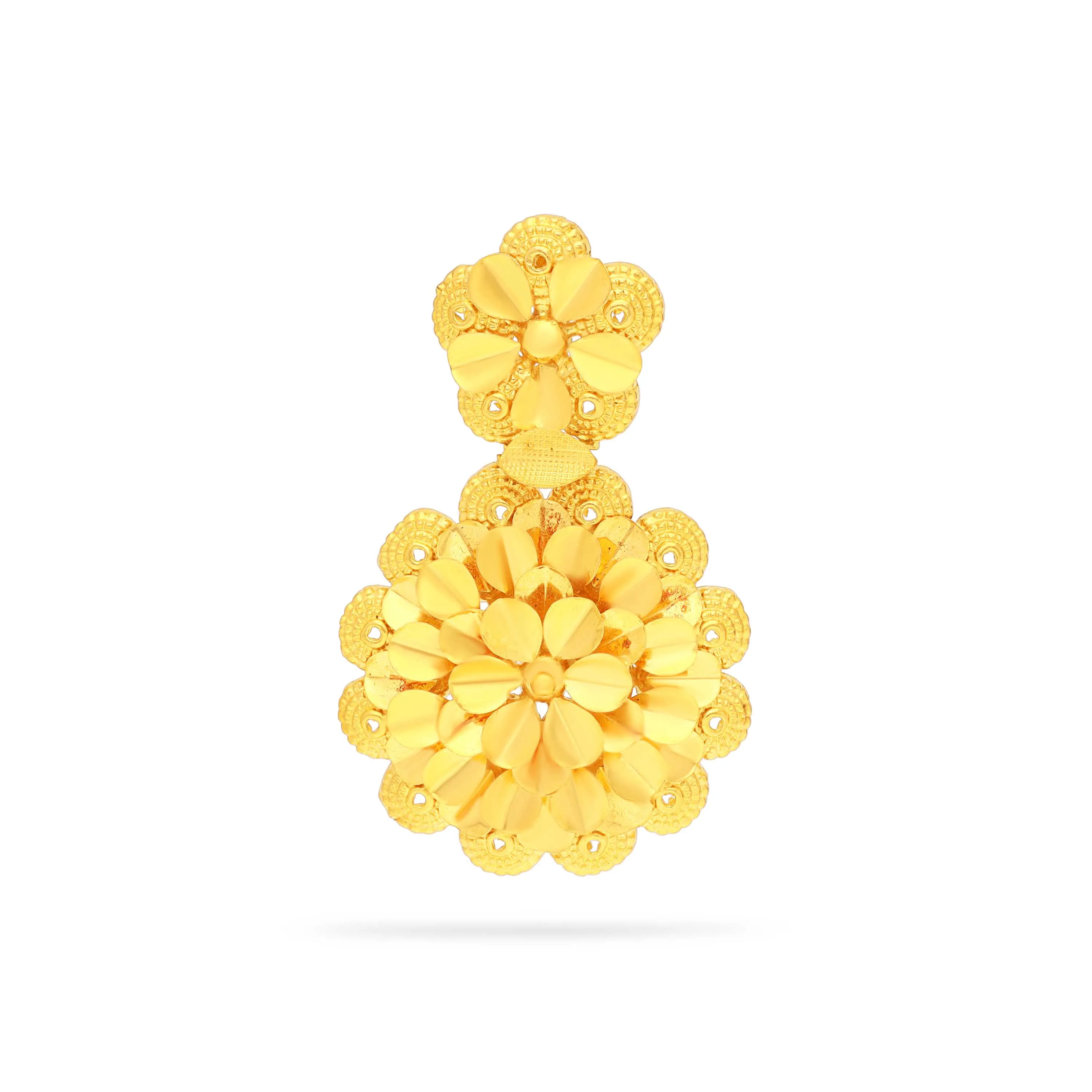 Classic Kerala Pattern Floral Design 22KT Gold Locket