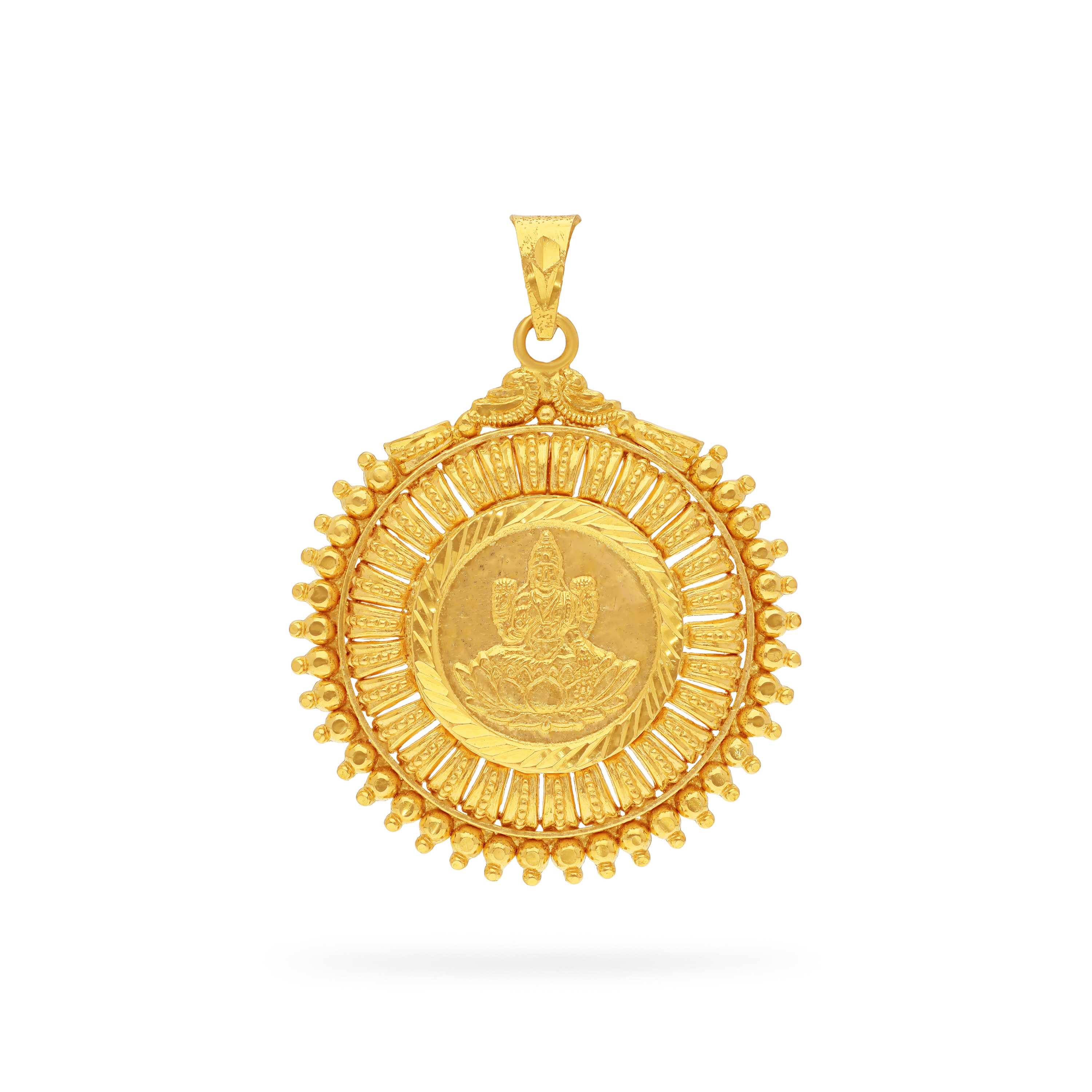 Divinely Crafted Goddess Lakshmi 22KT Gold Locket