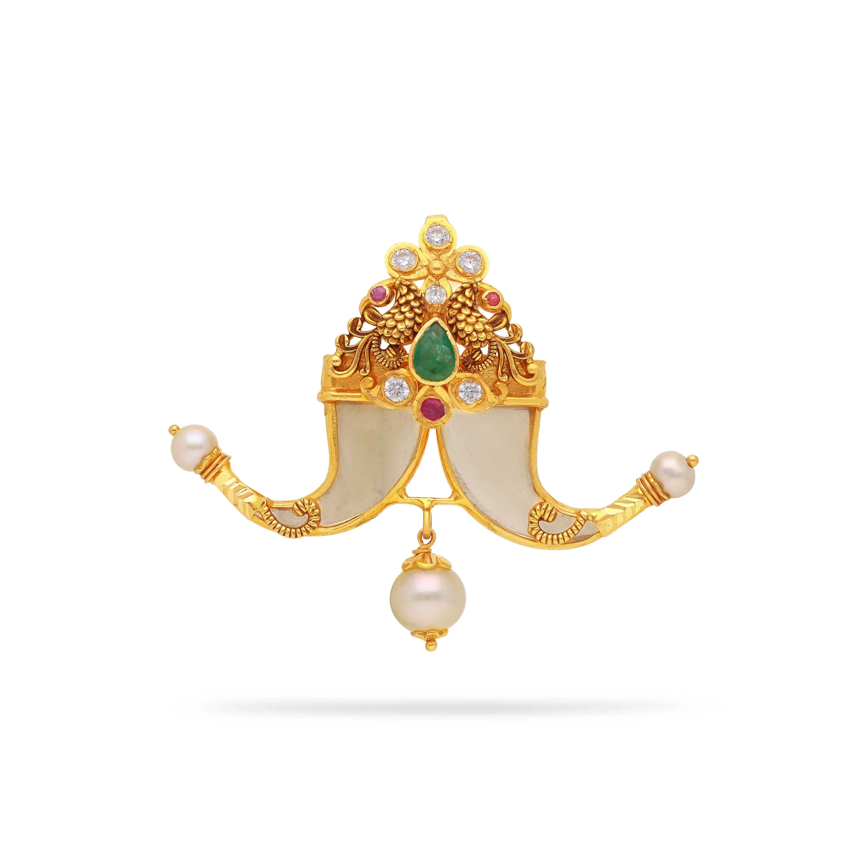 Antique Finished And Detailed 22KT Gold Balaji Locket