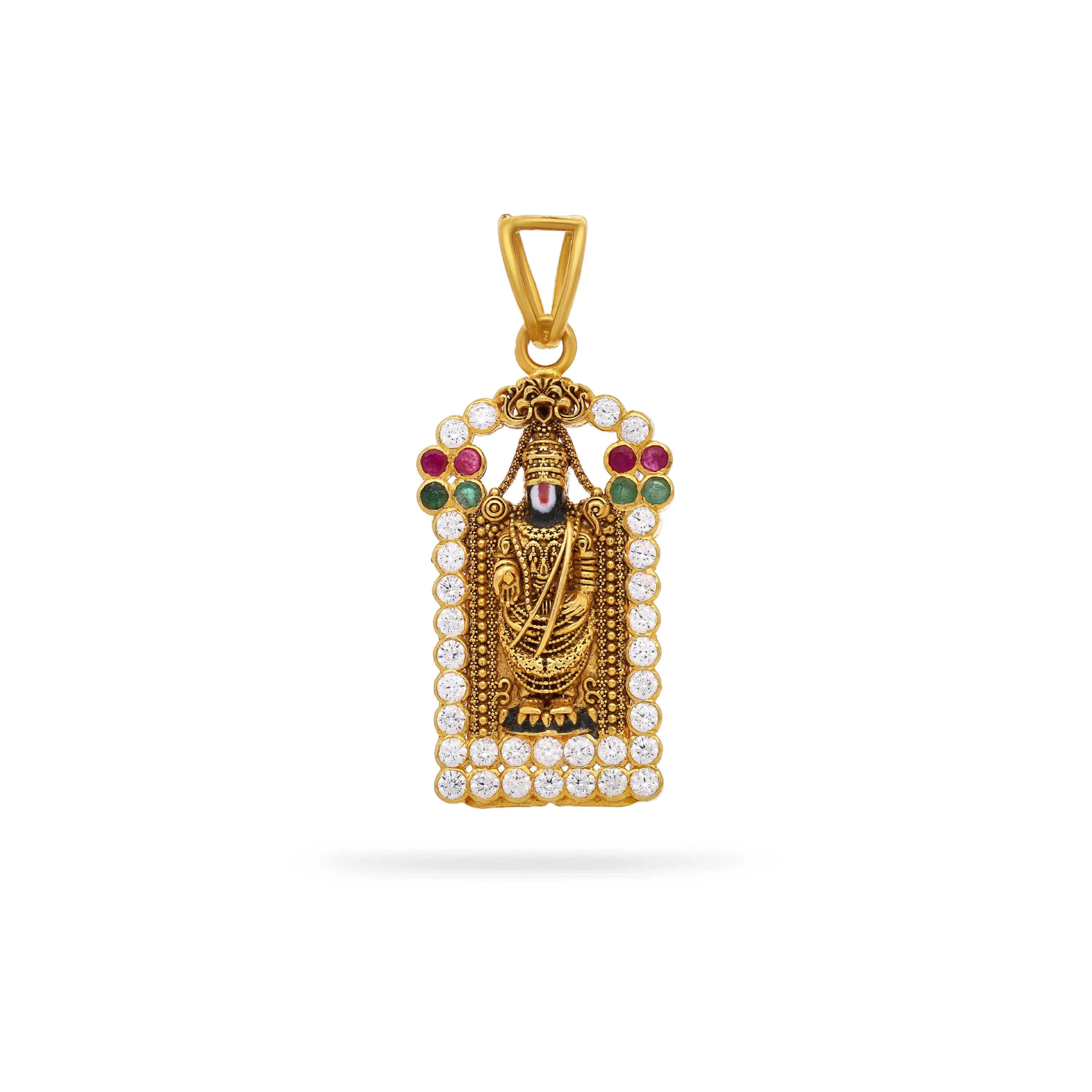 Divinely Detailed And Antique Finished 22KT Gold Balaji Locket