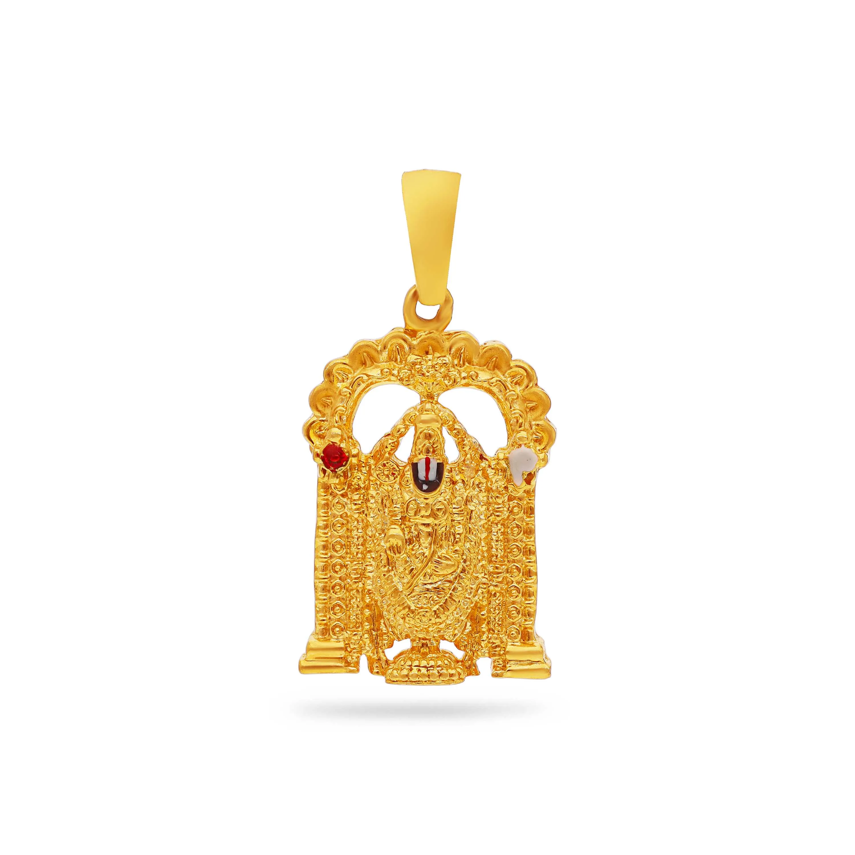 Enamel Worked And Detailed 22KT Gold Balaji Locket