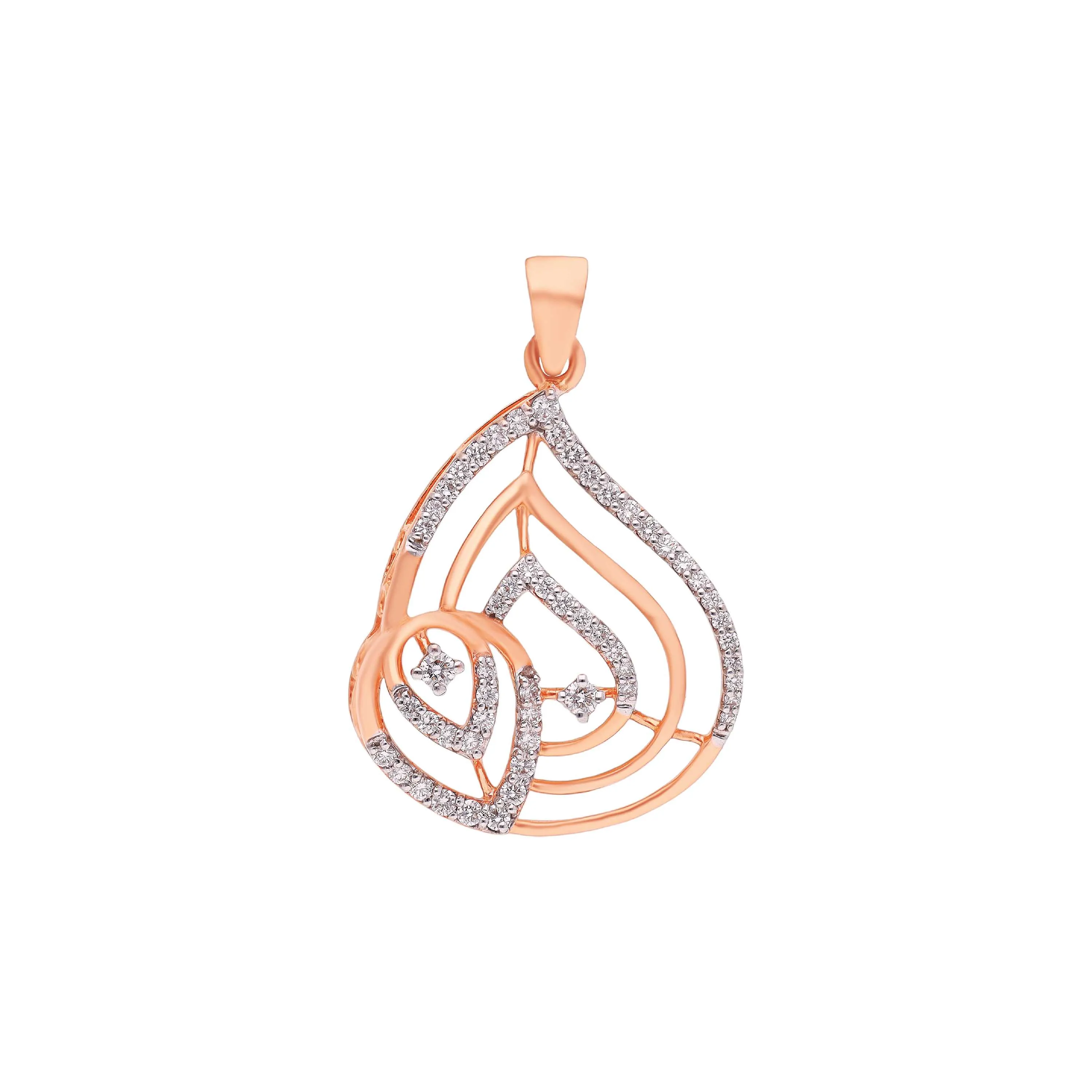 Glamorously Detailed And Diamond Studded 18KT Rose Gold Locket