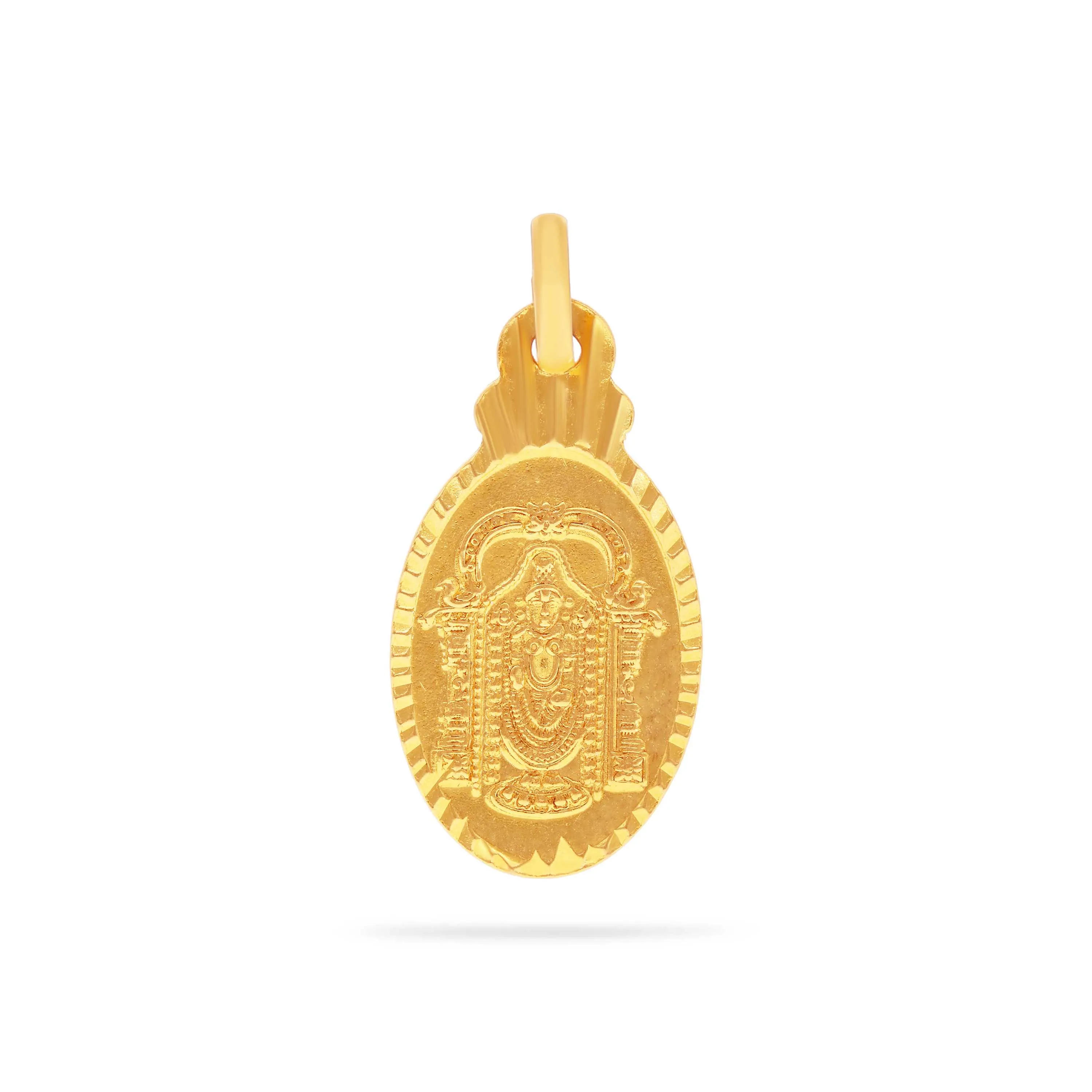 Classic Finely Detailed And Crafted 22KT Gold Balaji Locket