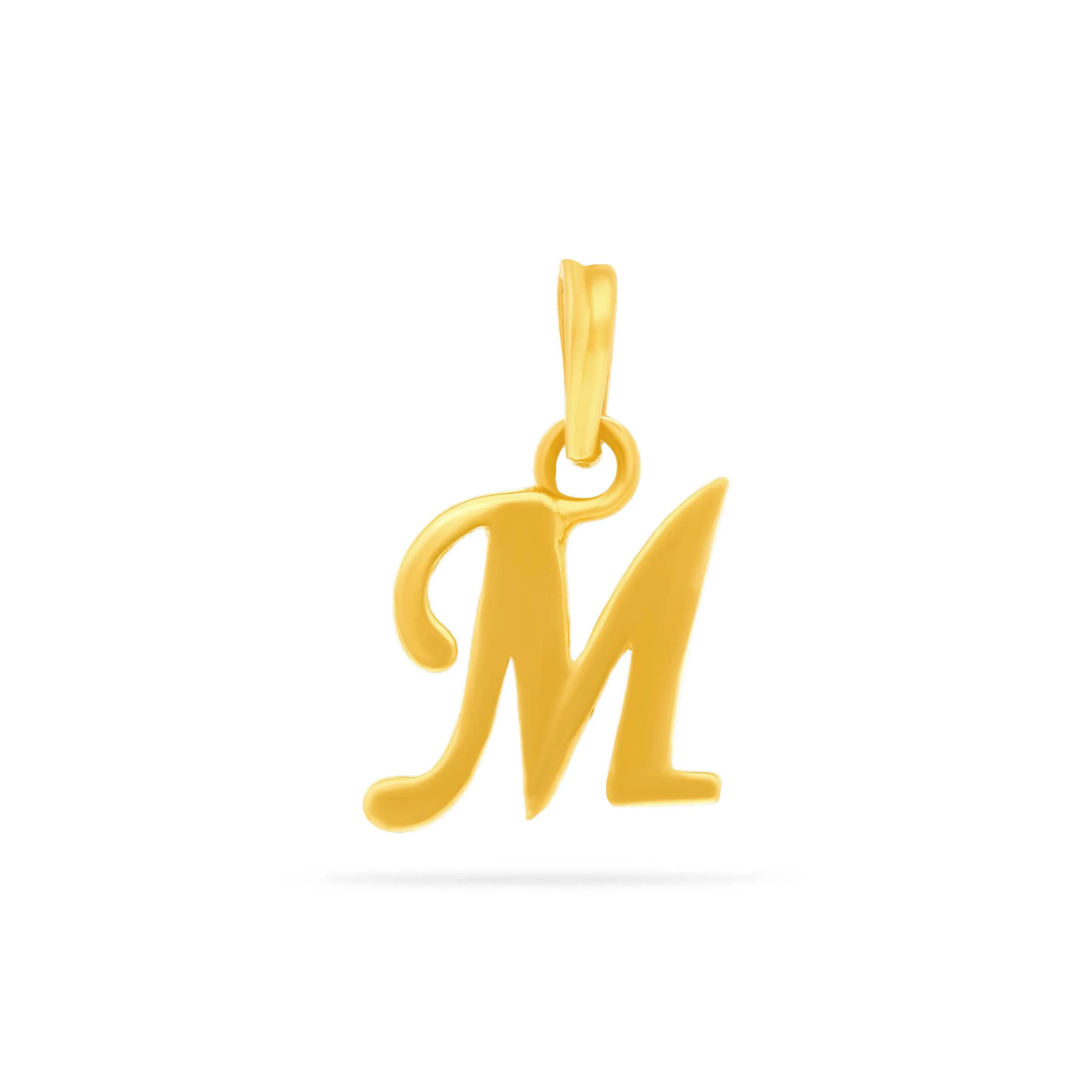 Classic Finely Detailed And Crafted Alphabet M 22KT Gold Locket